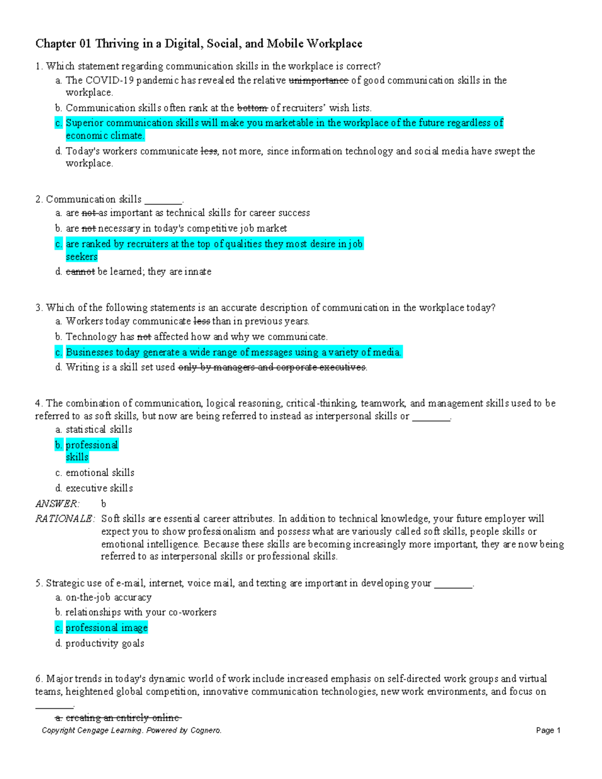 Chapter 01 Thriving in a Digital Social and Mobile Workplace - Chapter ...