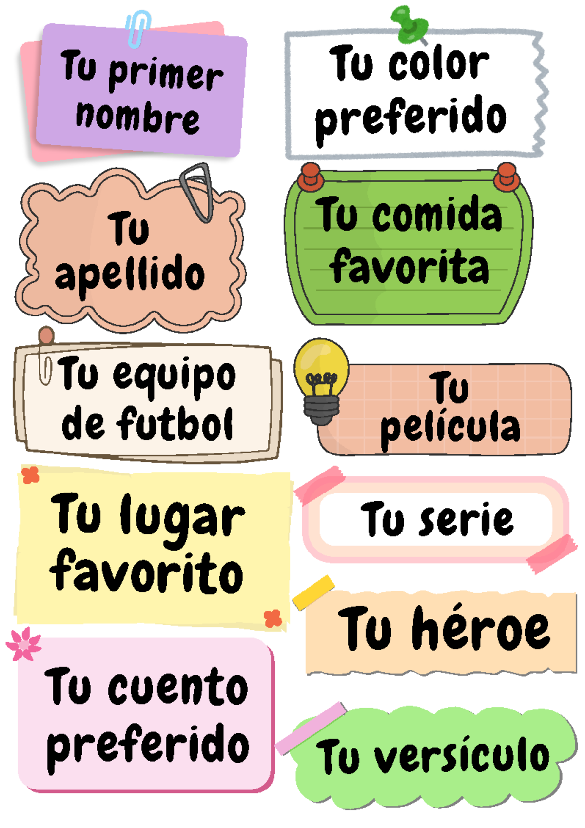 Juego conociéndonos - ética y construcción ciudadana - Tu primer nombre ...