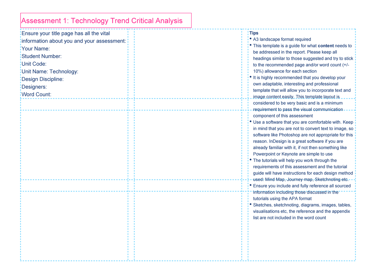 DYB123 Assessment 1 Tech Analysis template - Assessment 1: Technology ...