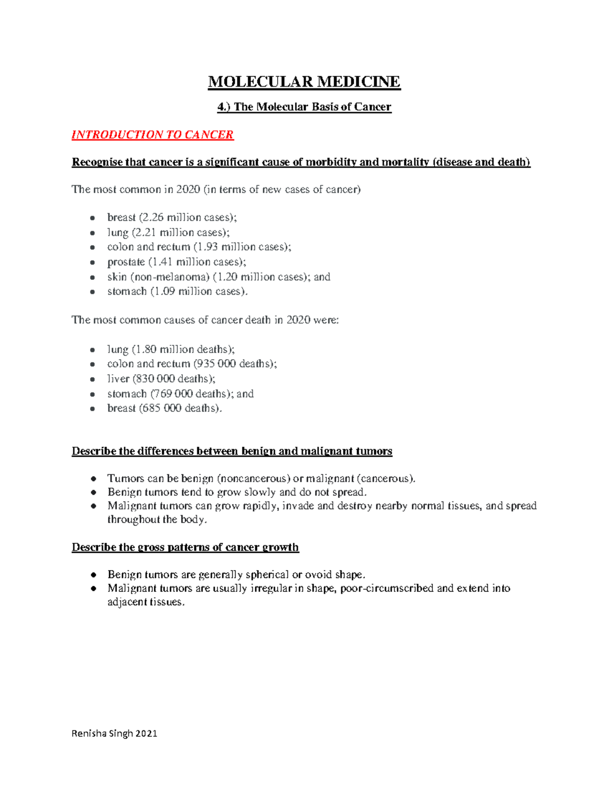 The Molecular Basis Of Cancer - MOLECULAR MEDICINE 4.) The Molecular ...