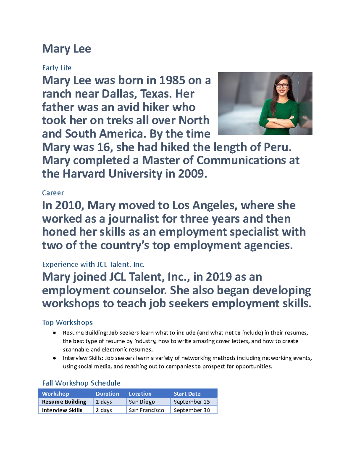 IL WD 11 Mary Lee Profile - Mary Lee Early Life Mary Lee was born in ...