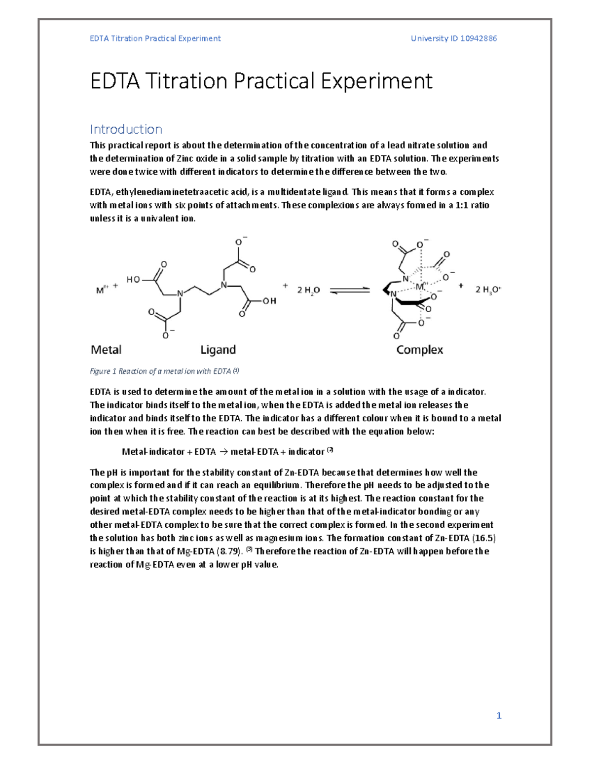 EDTA Titration Practical Experiment ID 10942886 - EDTA Titration ...
