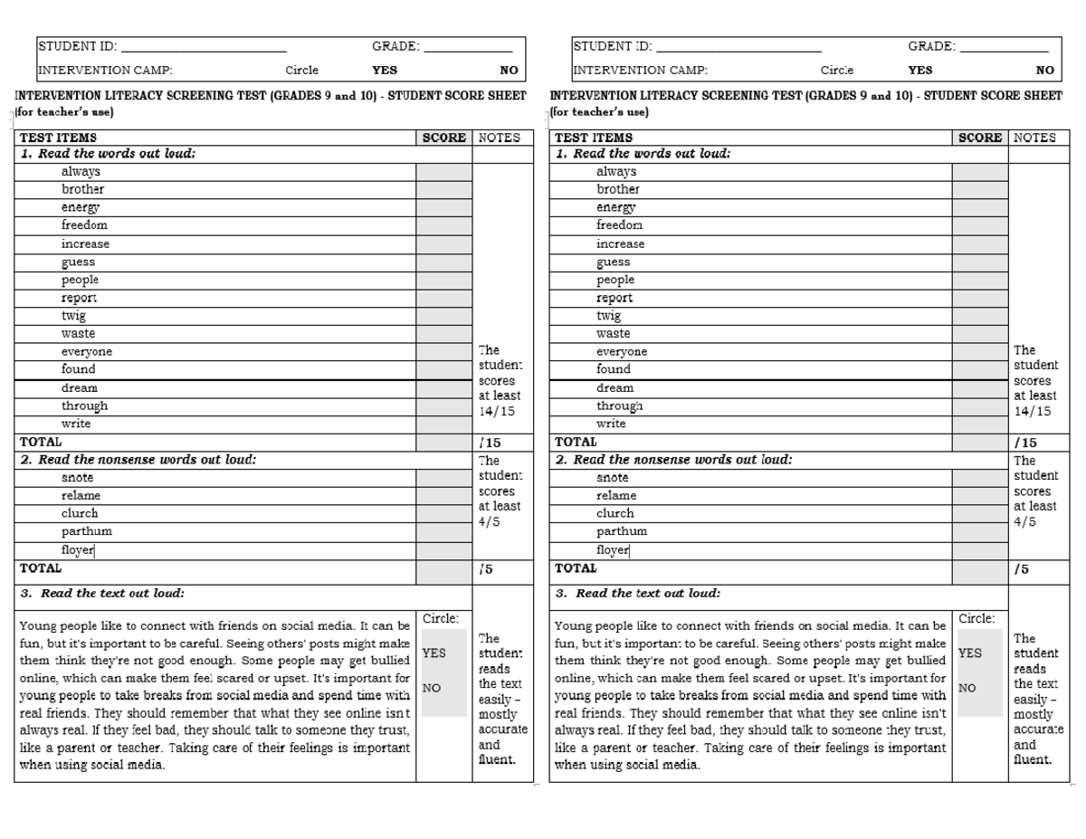 Intervention - Bachelor of Secondary Education - Studocu