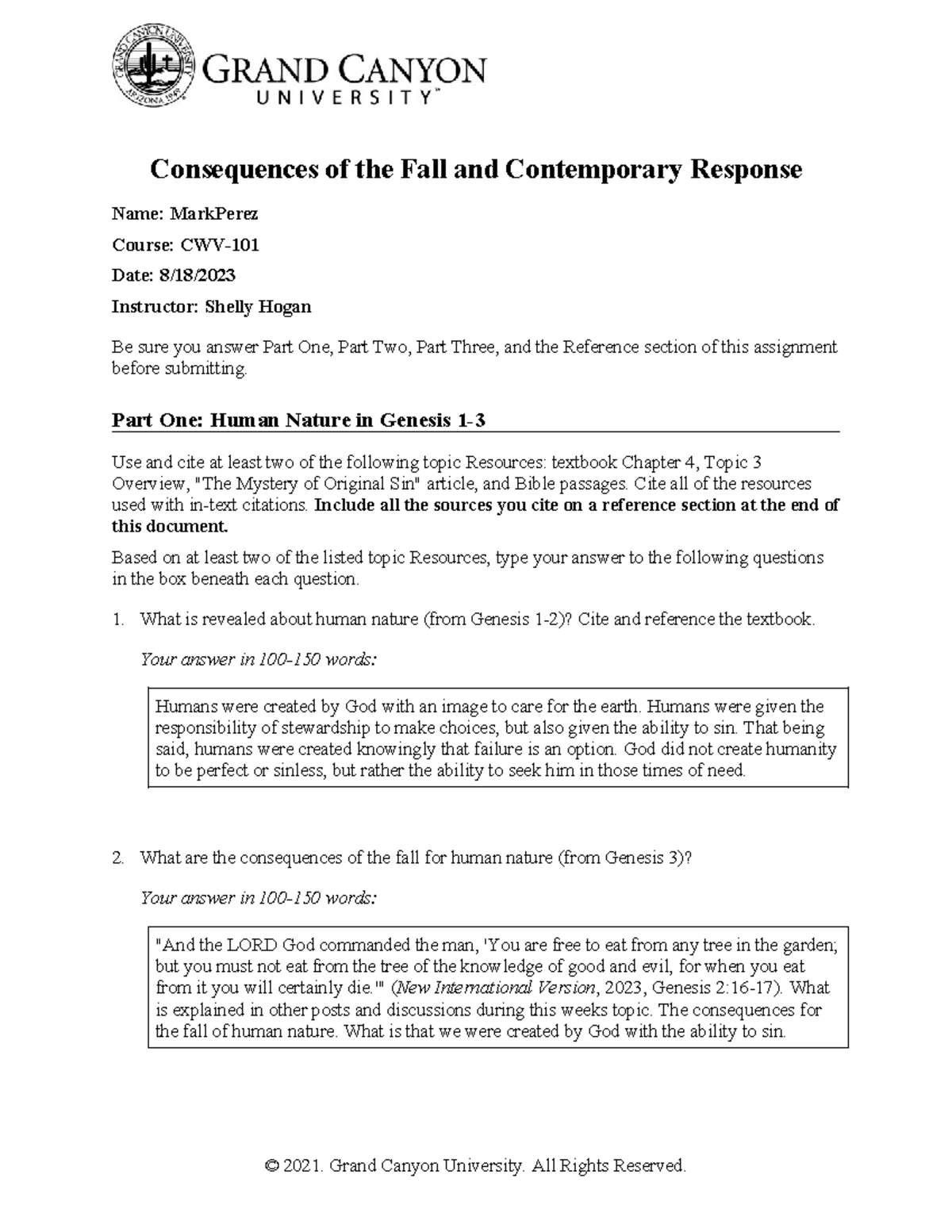 CWV 101 301 RS T3Conseq Of The Fall Contemporary Response Online ...