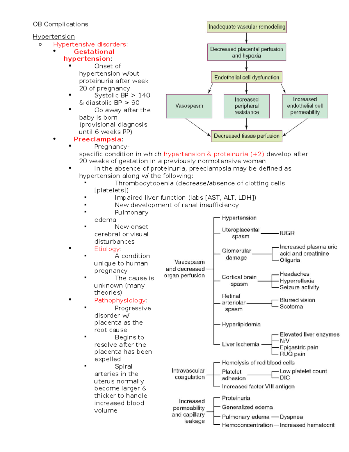 OB Complicatins (17) - OB Complications - OB Complications Hypertension ...
