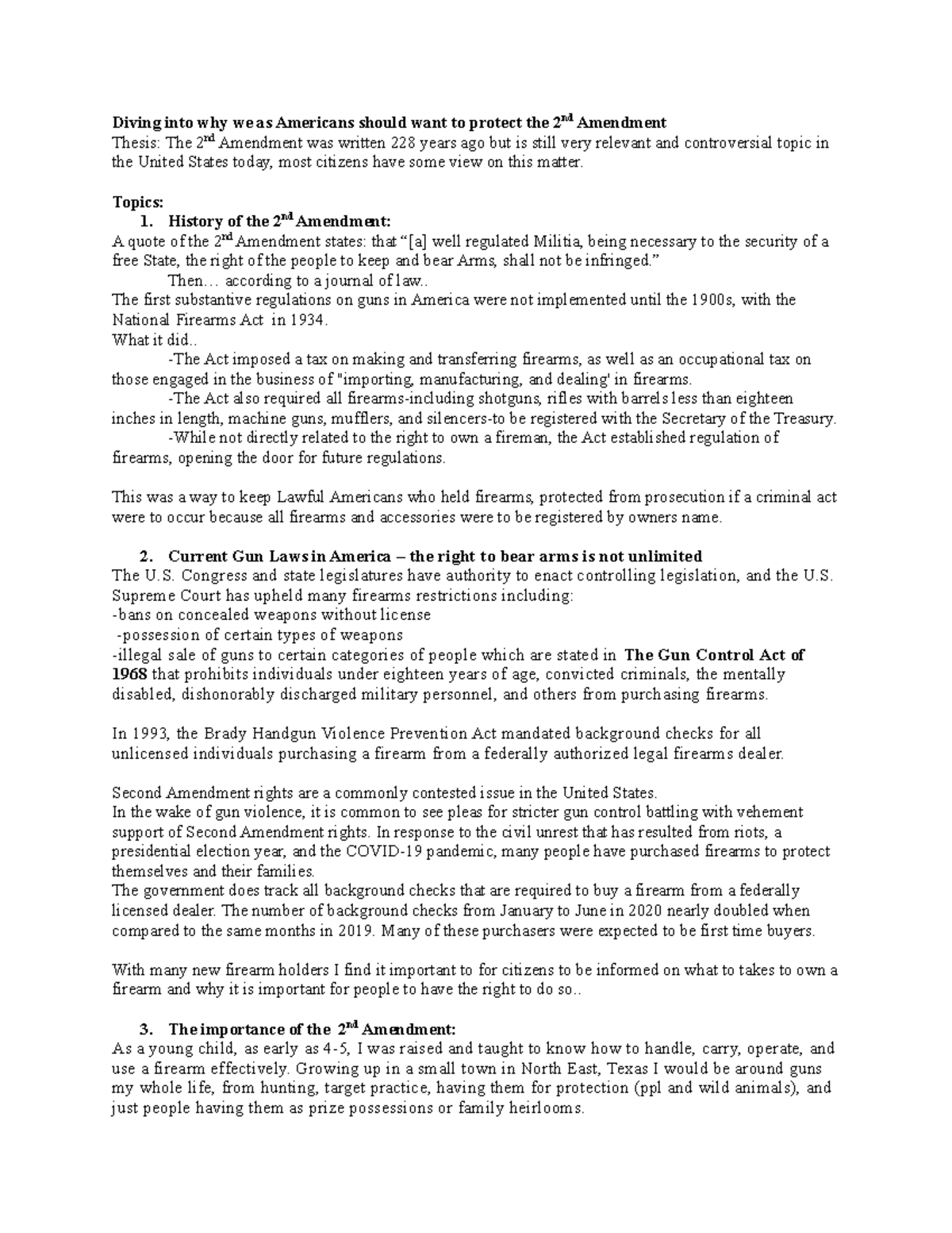 Final draft speech 3 - Diving into why we as Americans should want to ...