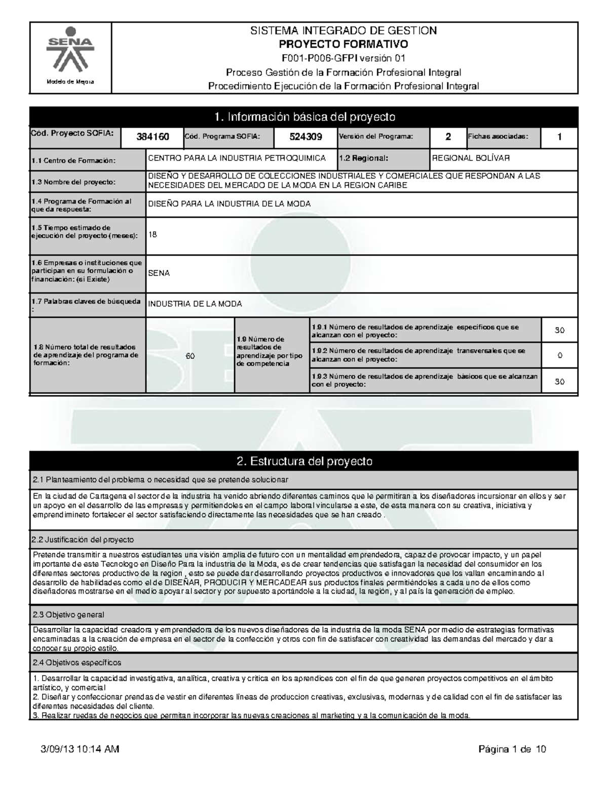Reporte Proyecto Formativo - 384160 - Diseño Y Desarrollo DE Colecci ...