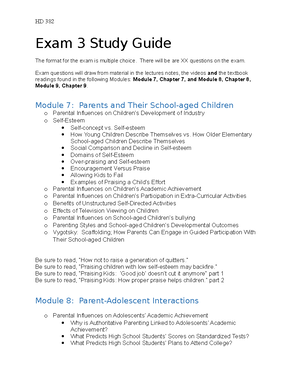 HD 382 Module 2 - HOMEWORK - Child Socialization Patterns of American ...
