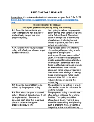RRM3 D268 Task 3 paperwork (1) - RRM3 D268 Task 3 TEMPLATE Instructions ...