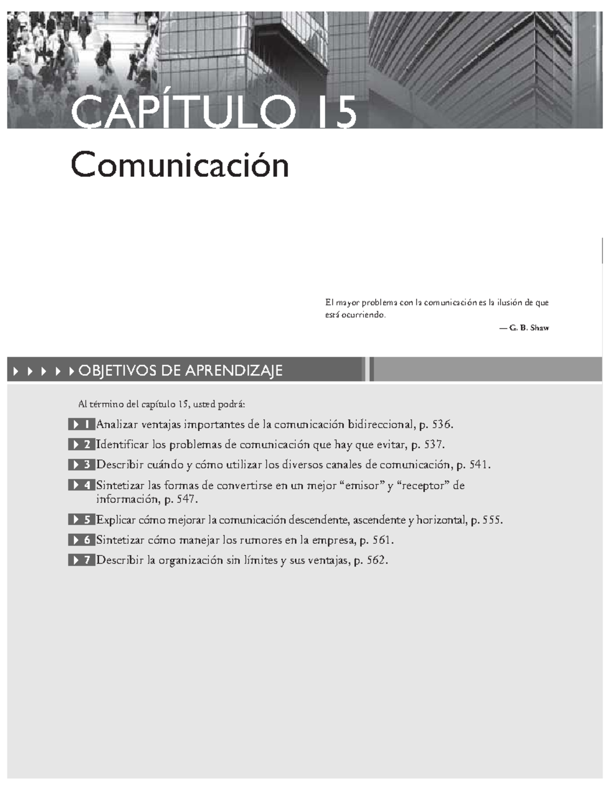 Cap°tulo 15 Comunicaci¢n- Bateman - ####### 444444 OBJETIVOS DE APRENDIZAJE 4 4 4 4 4 4 4 Al ...