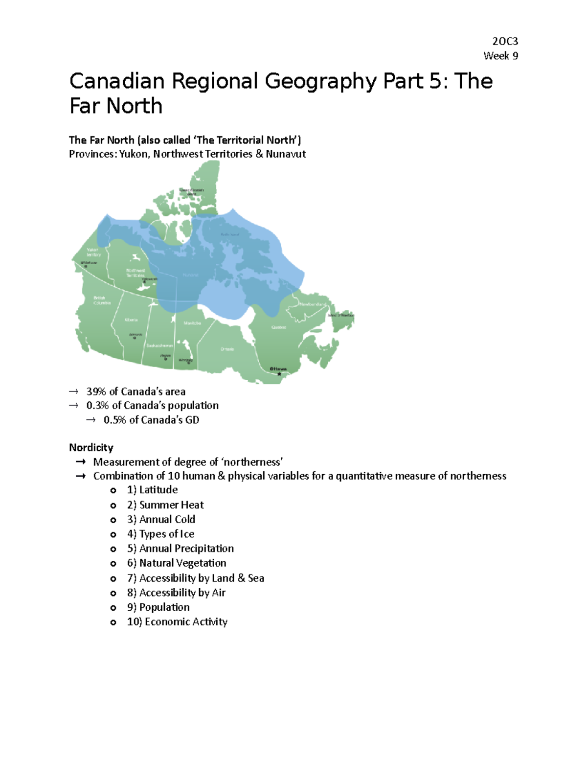 2oc3week9 - Lecture - 2OC3 Week 9 Canadian Regional Geography Part 5 ...
