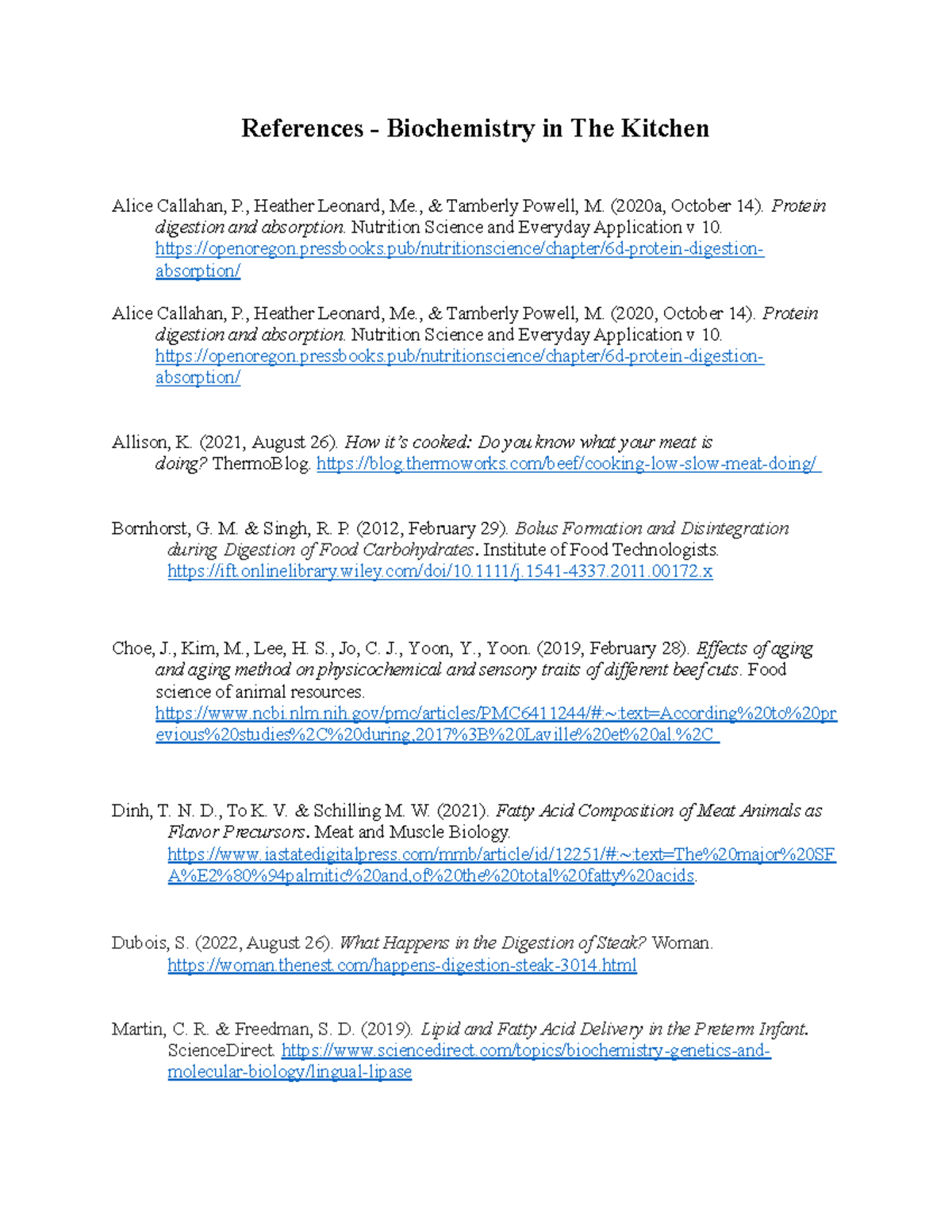 Updated Steak References - References - Biochemistry in The Kitchen ...