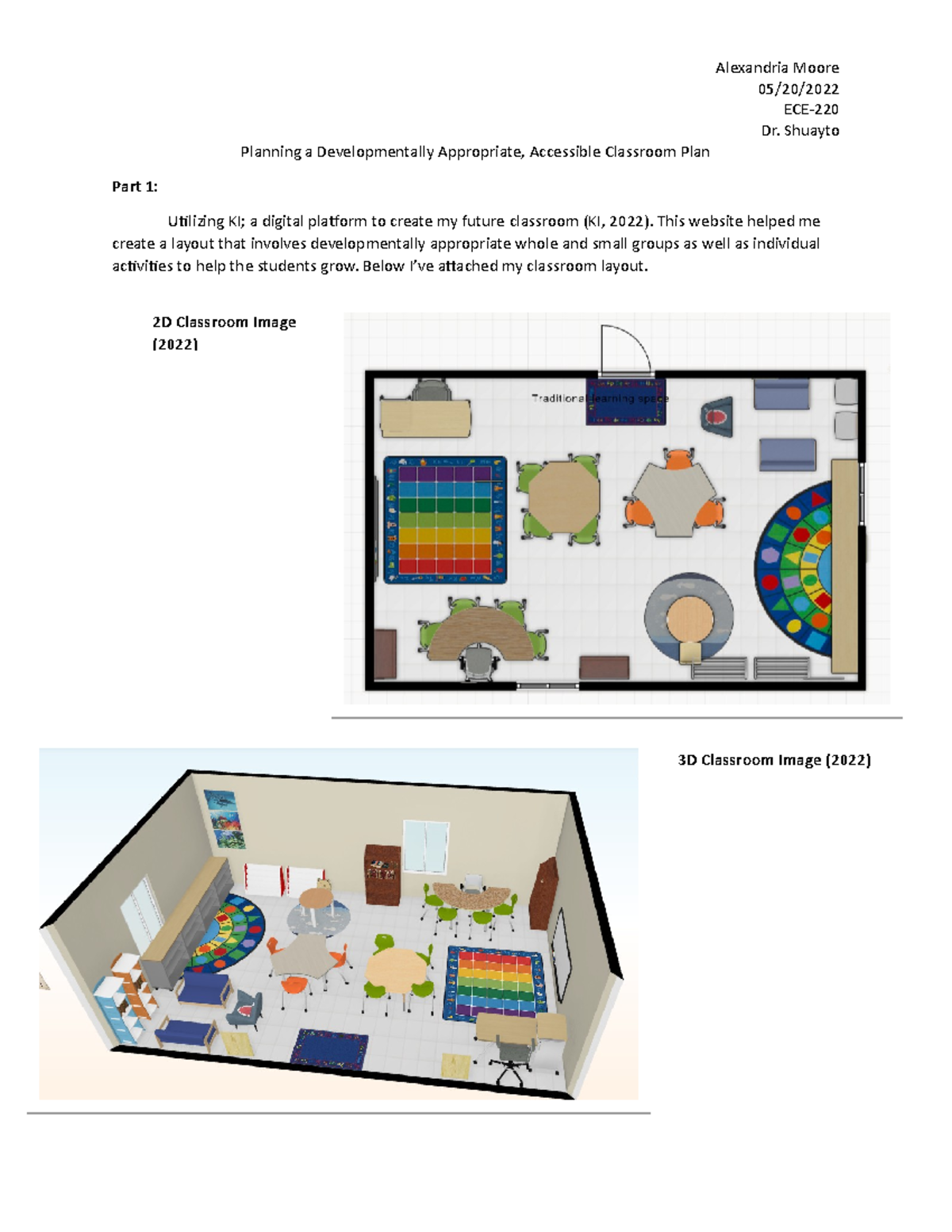 Developmentally appropriate classroom - Alexandria Moore 05/20/ ECE- Dr ...