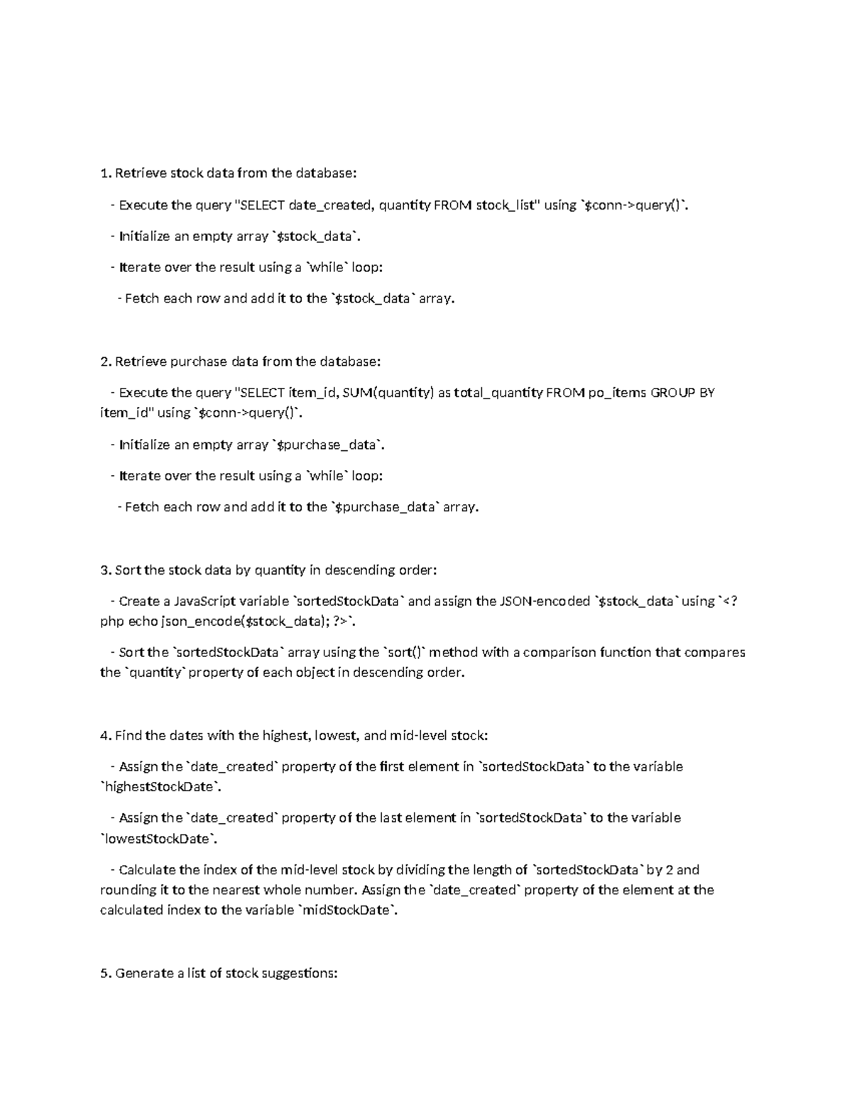 Algo flow - test - Retrieve stock data from the database: Execute the ...