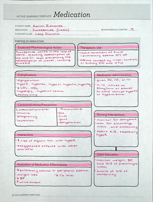 ATI Medication Active Learning Template - Heparin - NUR 425 - Studocu