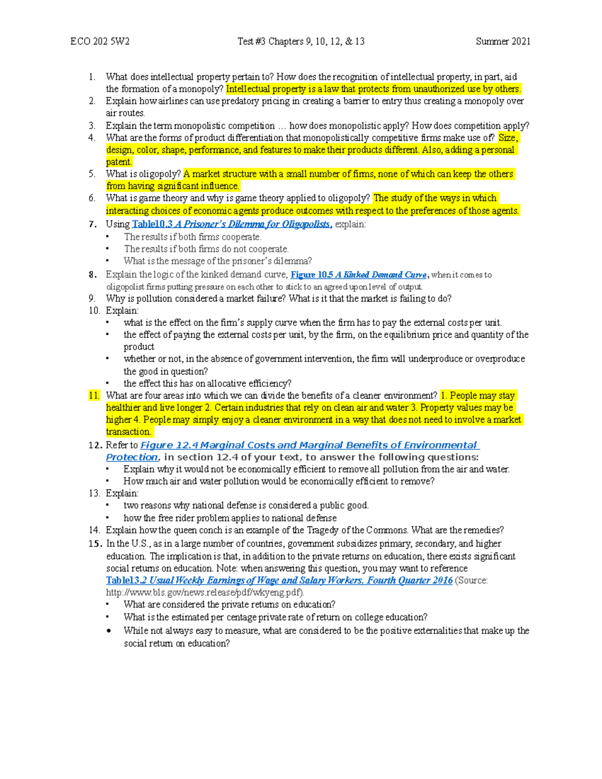 ECO 202 5W2 Test #3 Summer 2021-1 - ECO 202 5W2 Test #3 Chapters 9, 10 ...