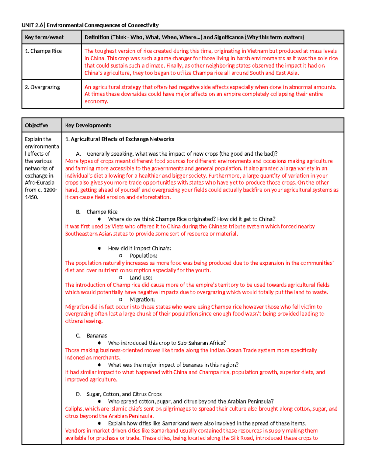 Unit 2.6 & 2.7 Reading Guide - UNIT 2| Environmental Consequences of ...