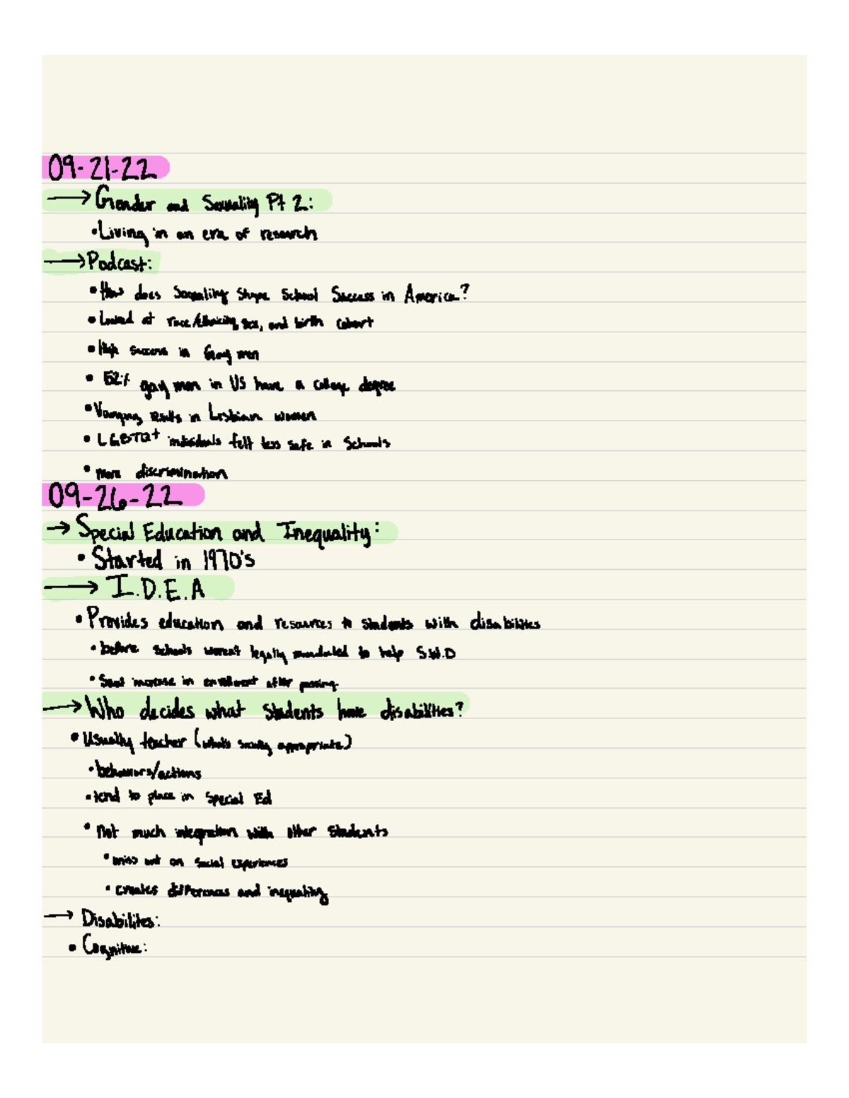 Sociology notes 3 - SOC 307J - Studocu