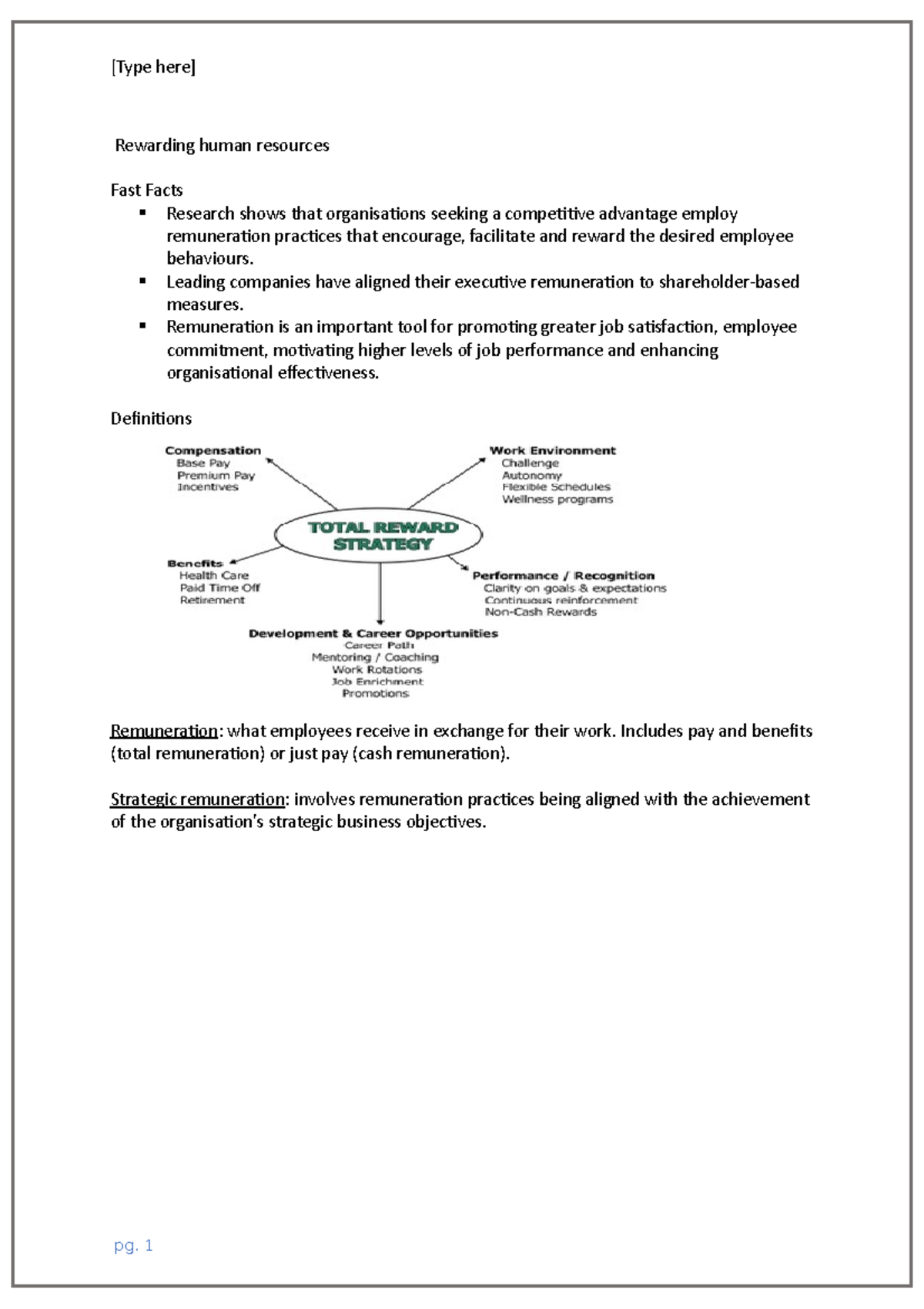 Rewarding human resources 11 - 1004GIR - Griffith - Studocu