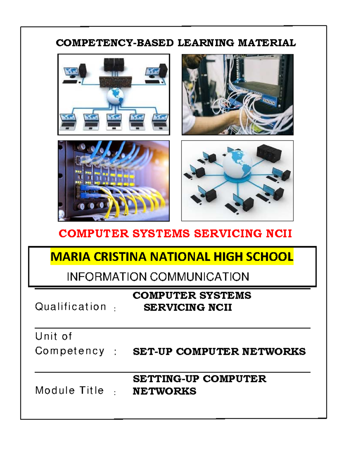 COC2 edited-1 - Hope it help - COMPETENCY-BASED LEARNING MATERIAL COMPUTER SYSTEMS SERVICING ...