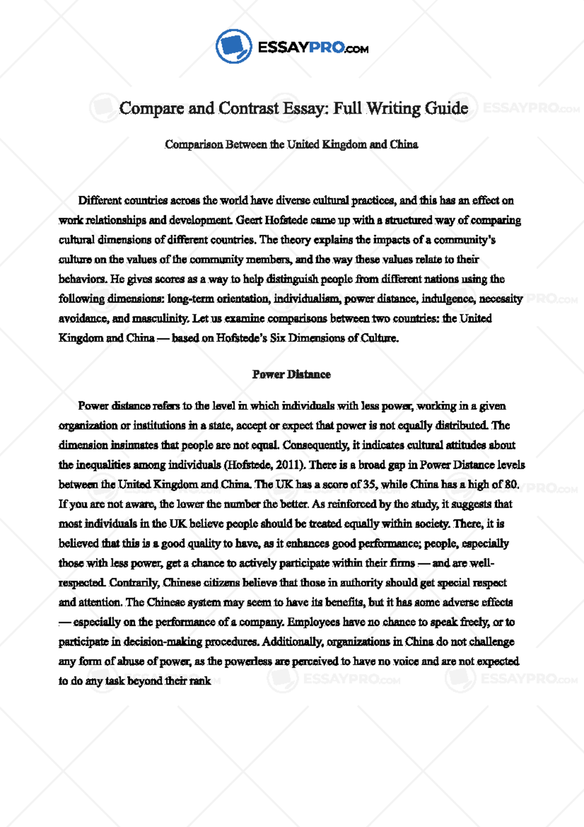 Uk-China-Comparison - Summary Tâm lý xã họi - Compare and Contrast ...