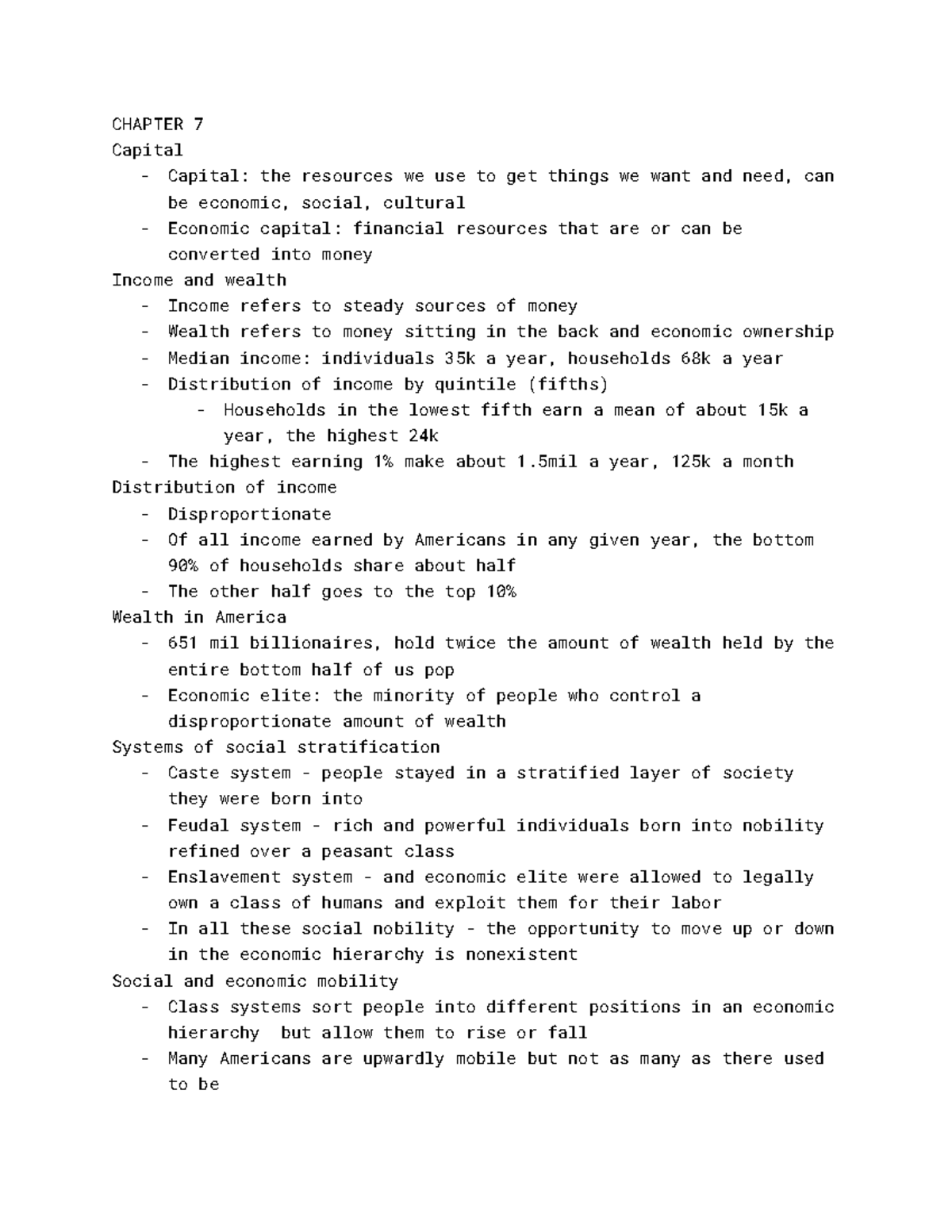 SOC 10 20 22 - Intro to sociology lecture notes for chapter 7 ...