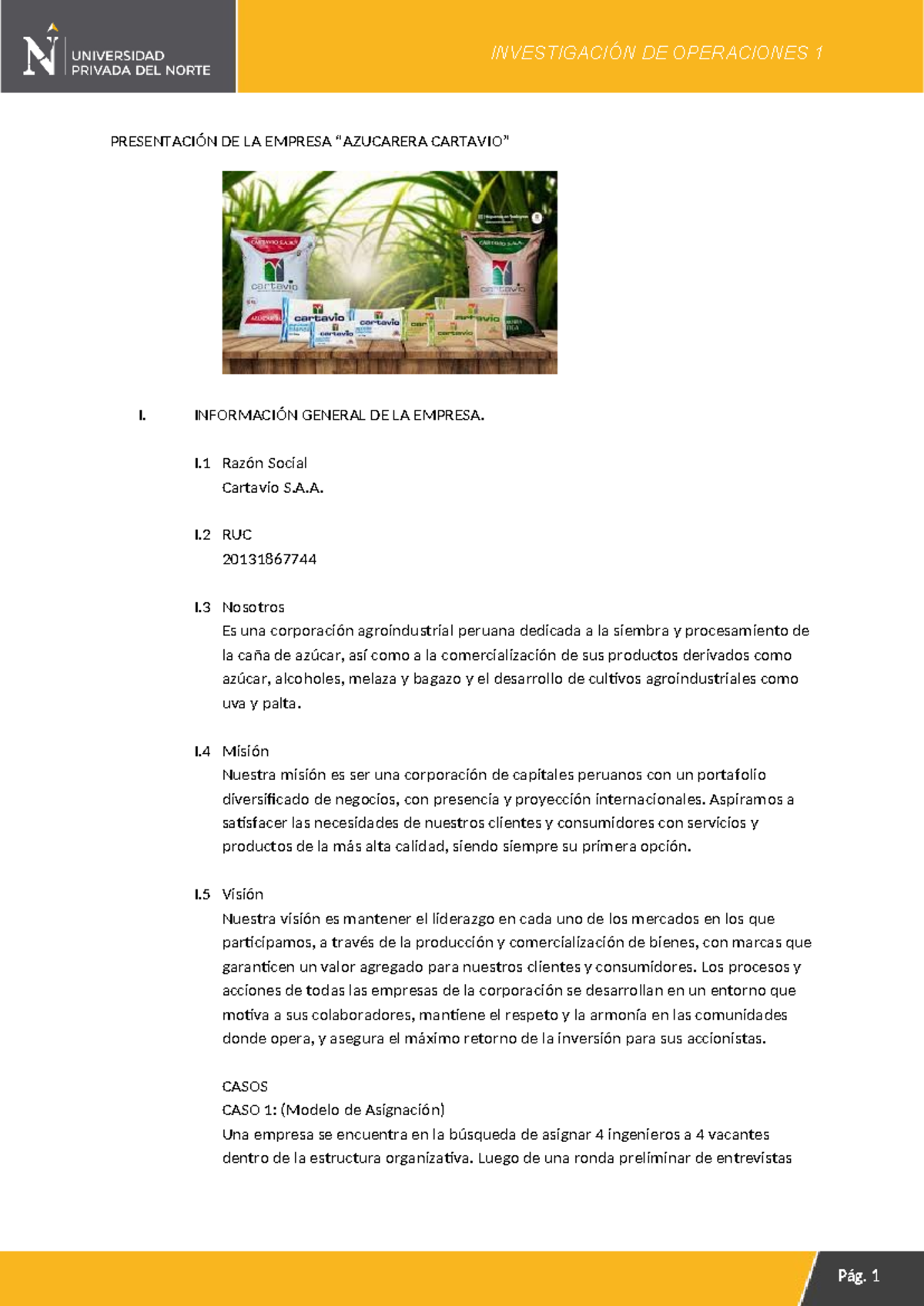 Invope t2 - ae waw aw aw awd awd awd - PRESENTACIÓN DE LA EMPRESA ...