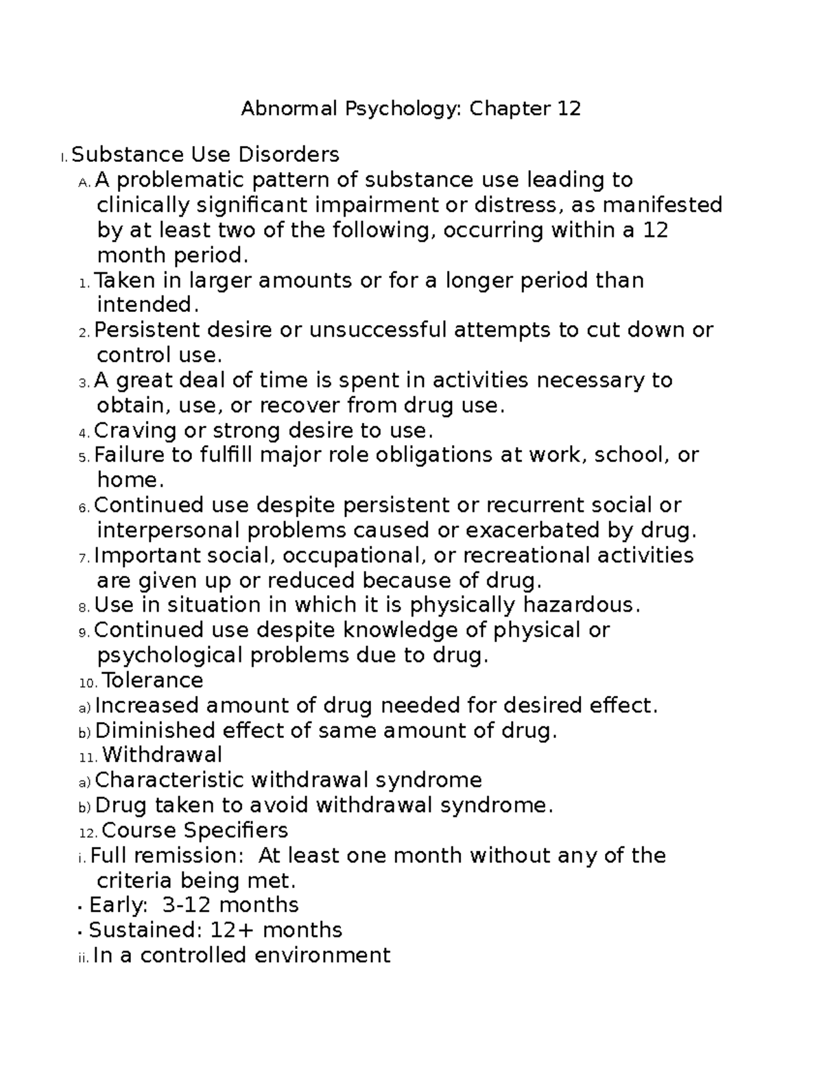 Abnormal Puschology Chapter 12 - Abnormal Psychology: Chapter 12 I ...