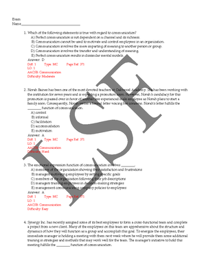 Chapter 11 – Communication - Chapter 11 – Communication Study Guide ...
