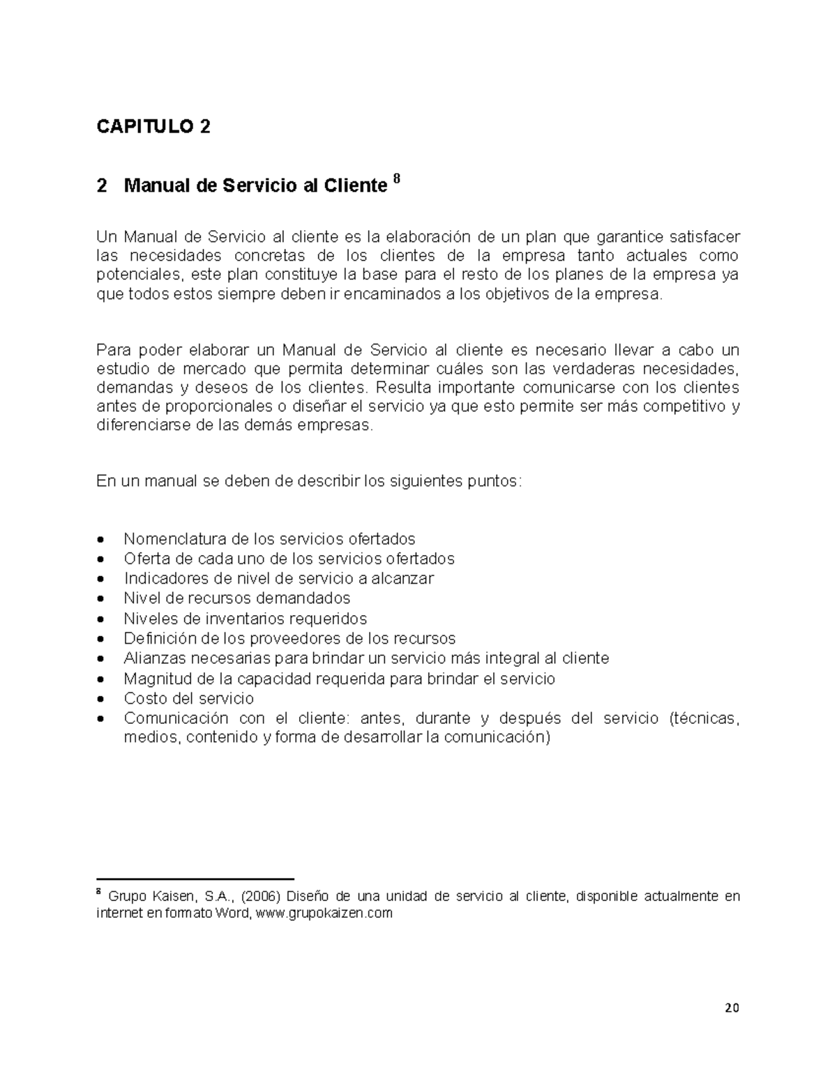 Manual de servicio al cliente - Para poder elaborar un Manual de ...