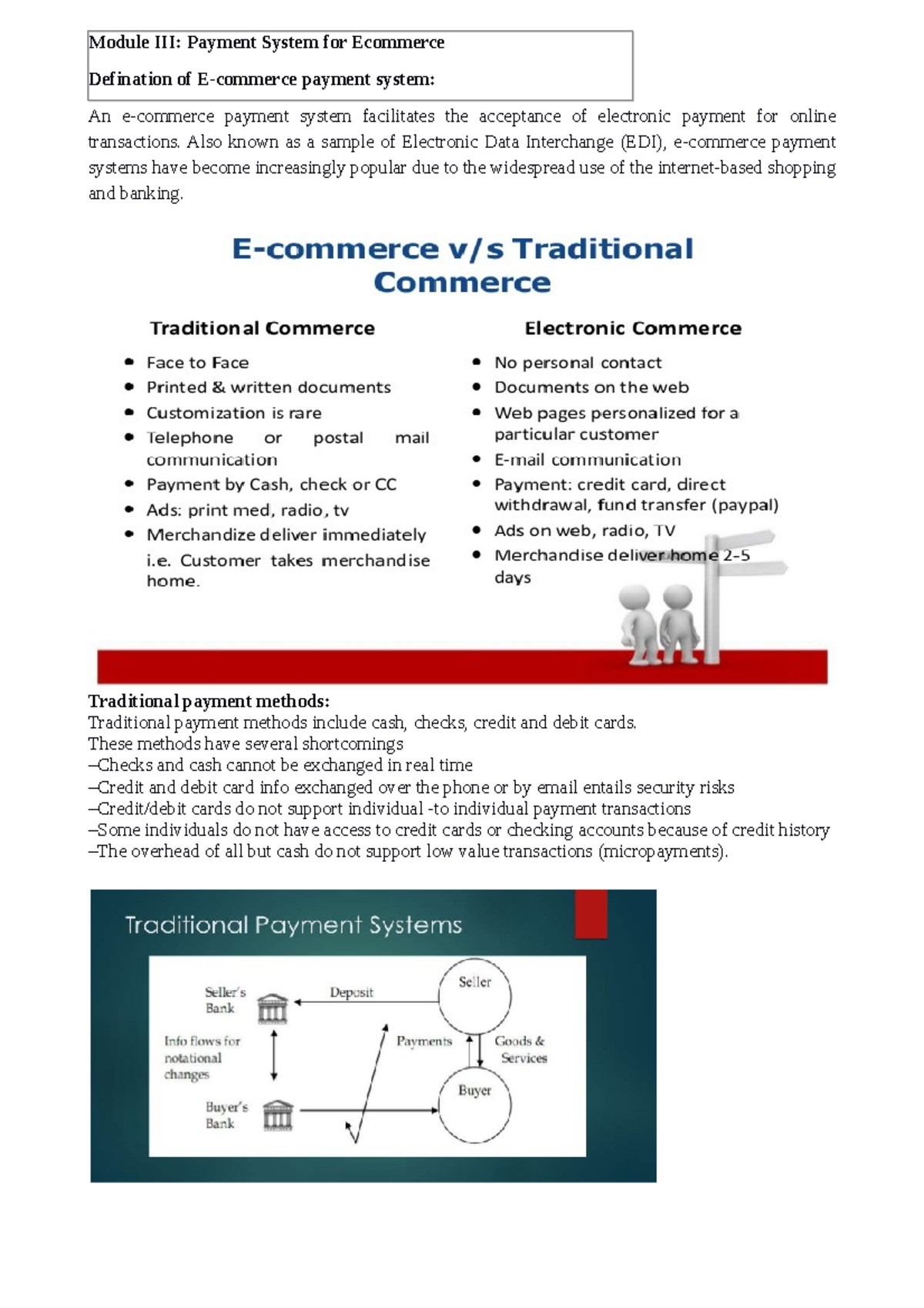 Ecom-Module 3 Notes - Useful - Module III: Payment System for Ecommerce ...
