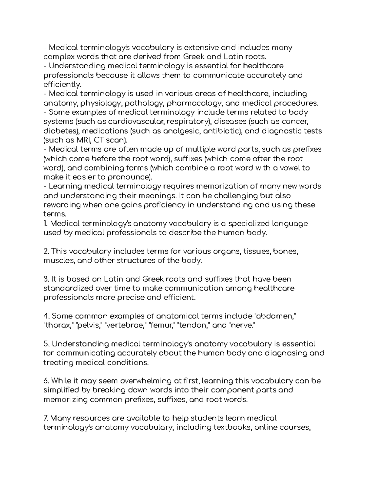 Medical terminology vocabulary - Understanding medical terminology is ...