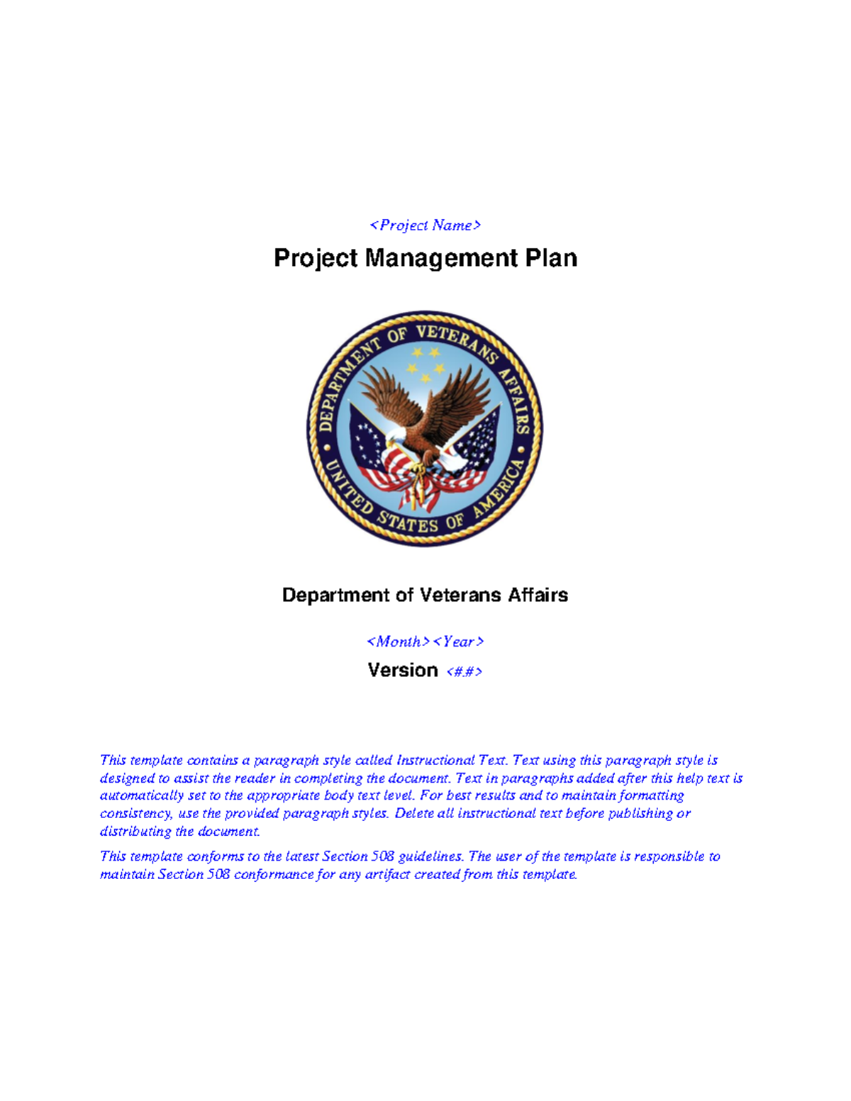 VA project management plan template - 8. Communication Management Plan ...