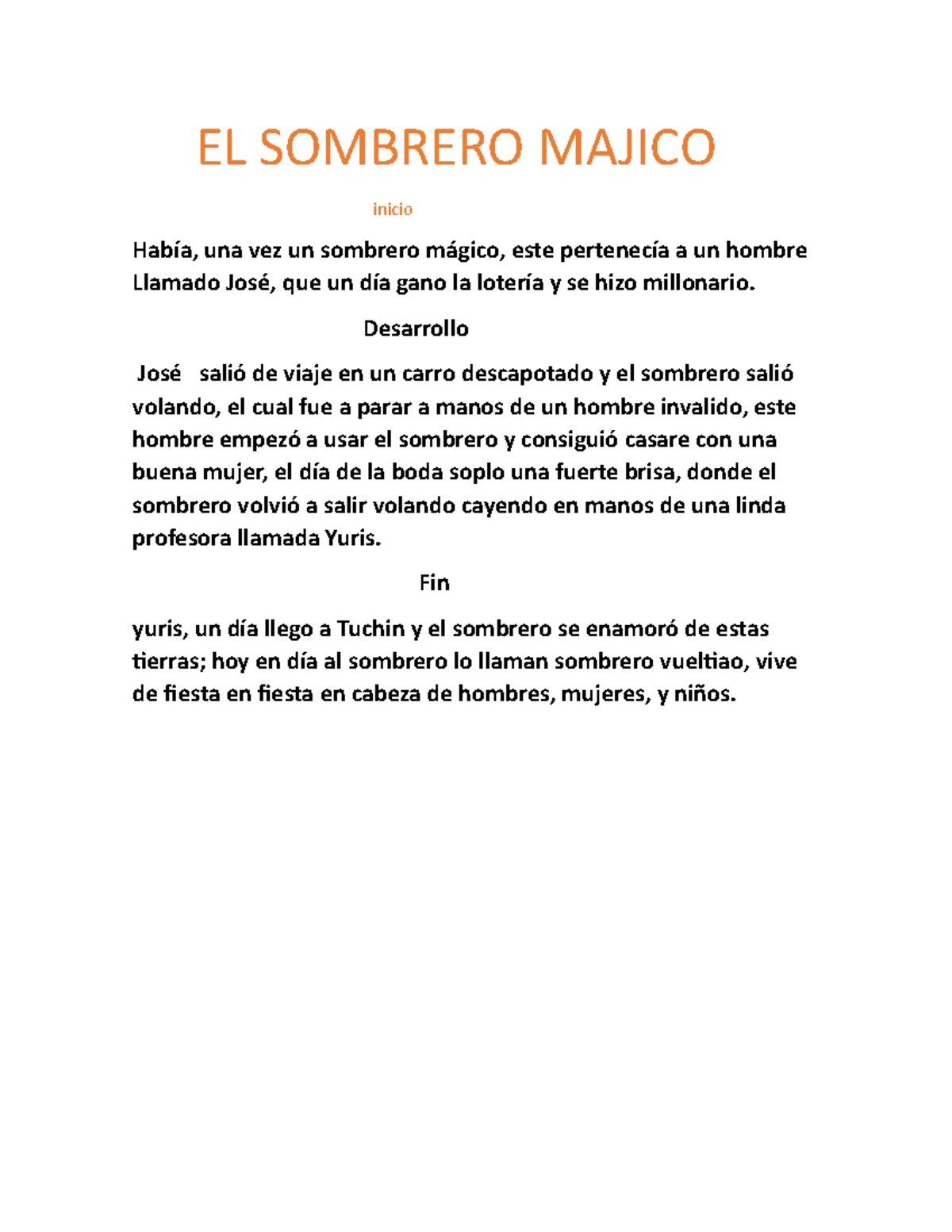 EL Sombrero Majico una historia increible - EL SOMBRERO MAJICO inicio ...