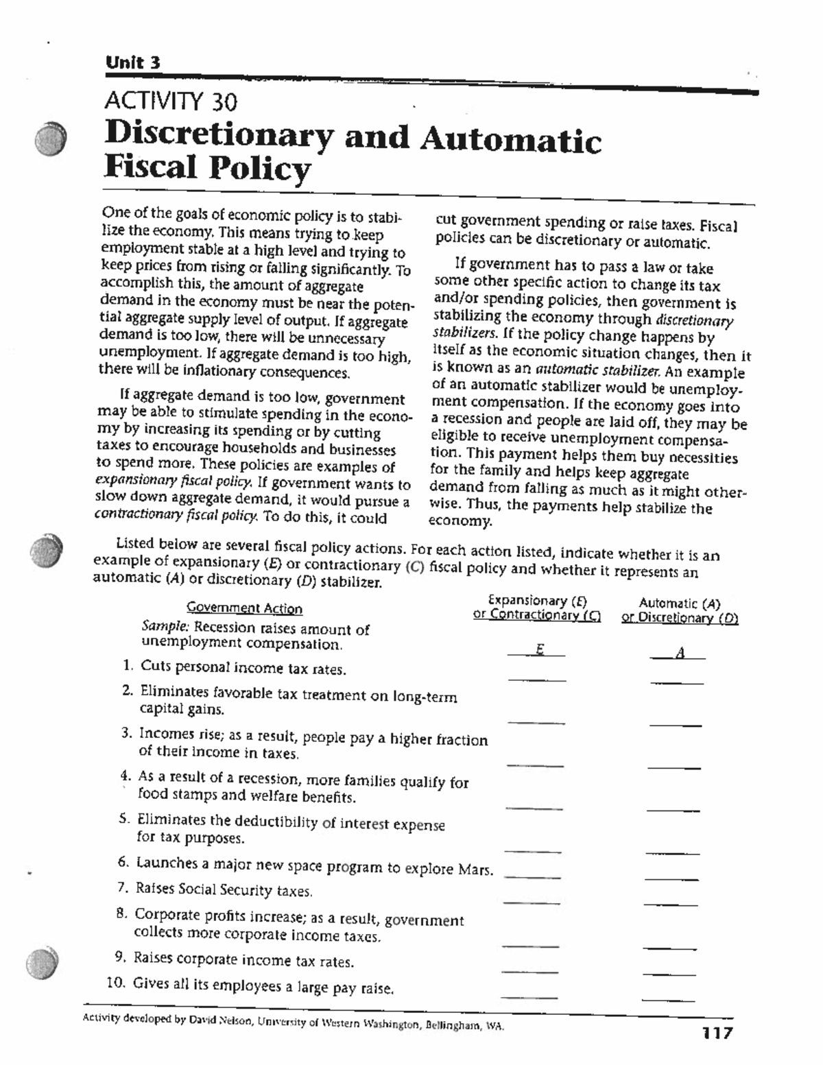 28 - Discretinoary and Automatic Fiscal Policy - Studocu