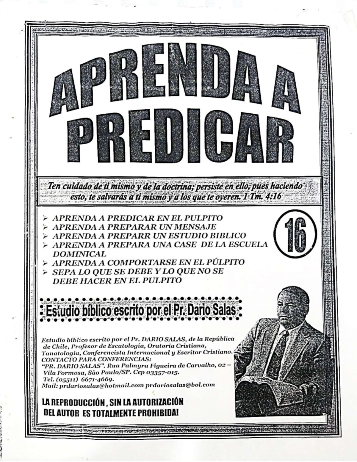 Aprenda A Predicar Tomo 16 Dr. Dario Salas - Acción Psicosocial y ...