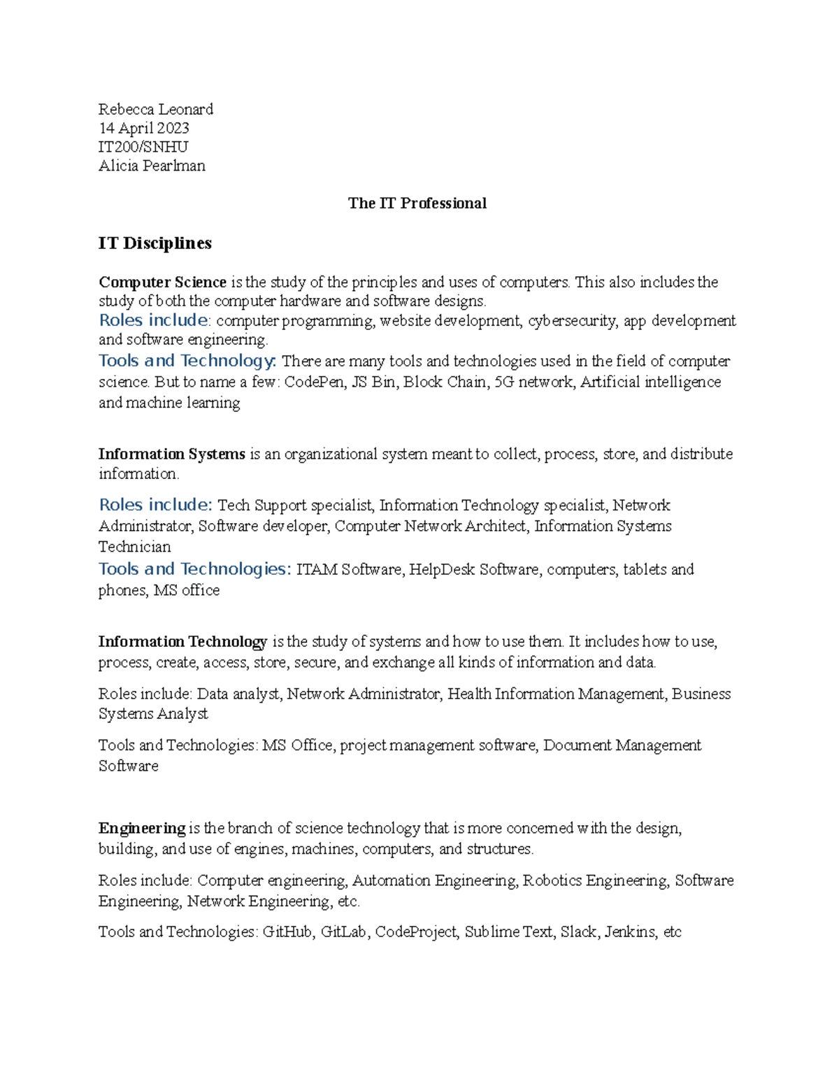 Final Project - nope gg - Rebecca Leonard 14 April 2023 IT200/SNHU ...