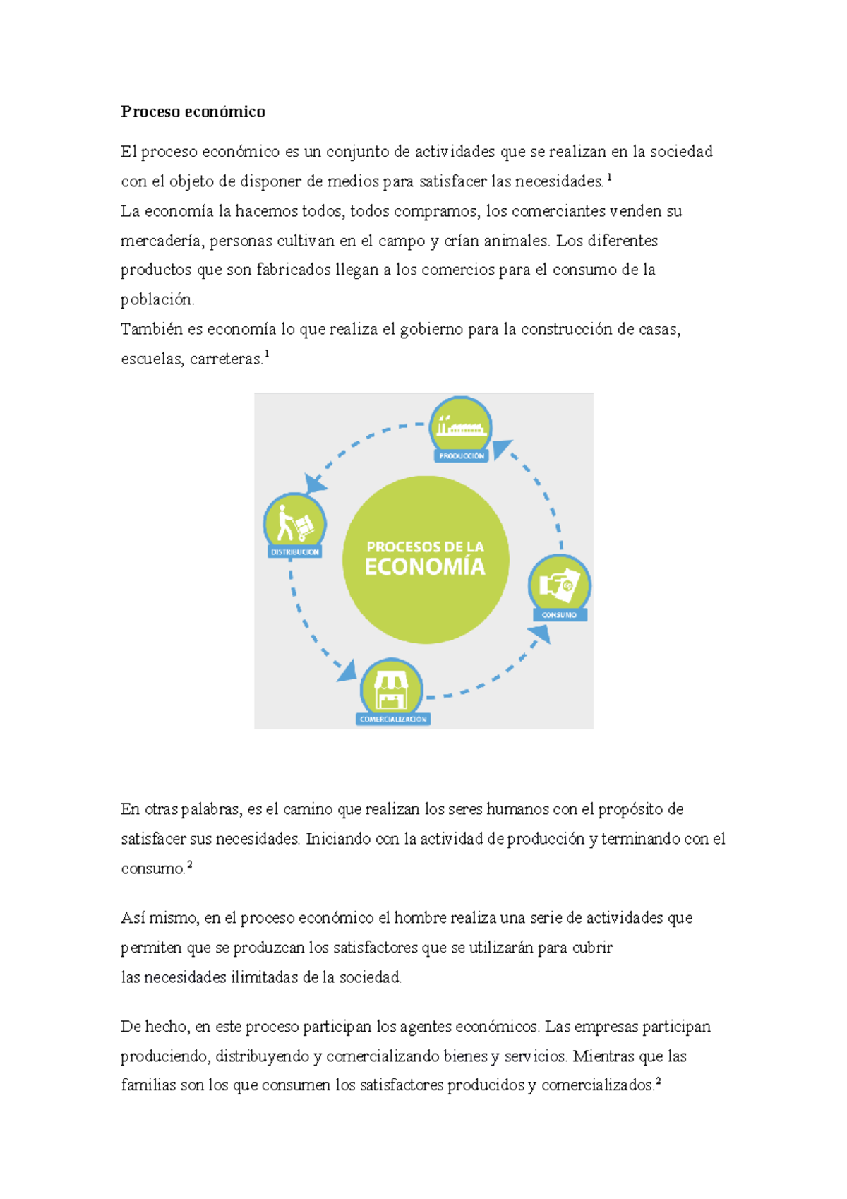 Produccion - Economia - economía y finanzas - Proceso económico El ...