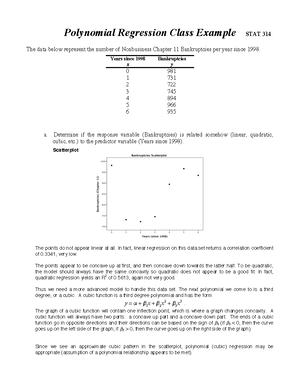 Class.Multi Reg - MultiReg.Polynomial.SPSS. - Polynomial Regression Class Example STAT 314 The ...