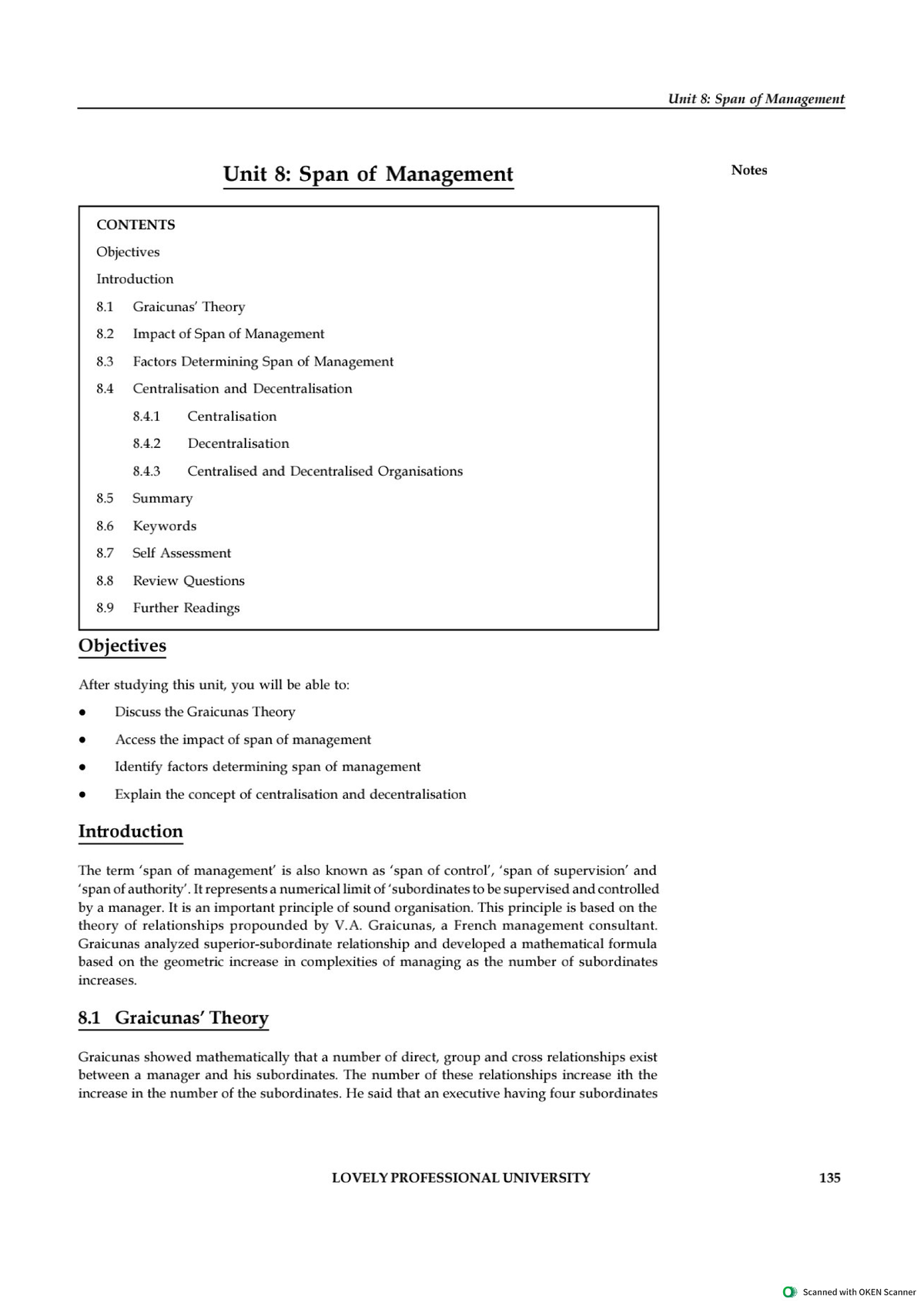 Span of management - Principles and Practices of Management - Studocu