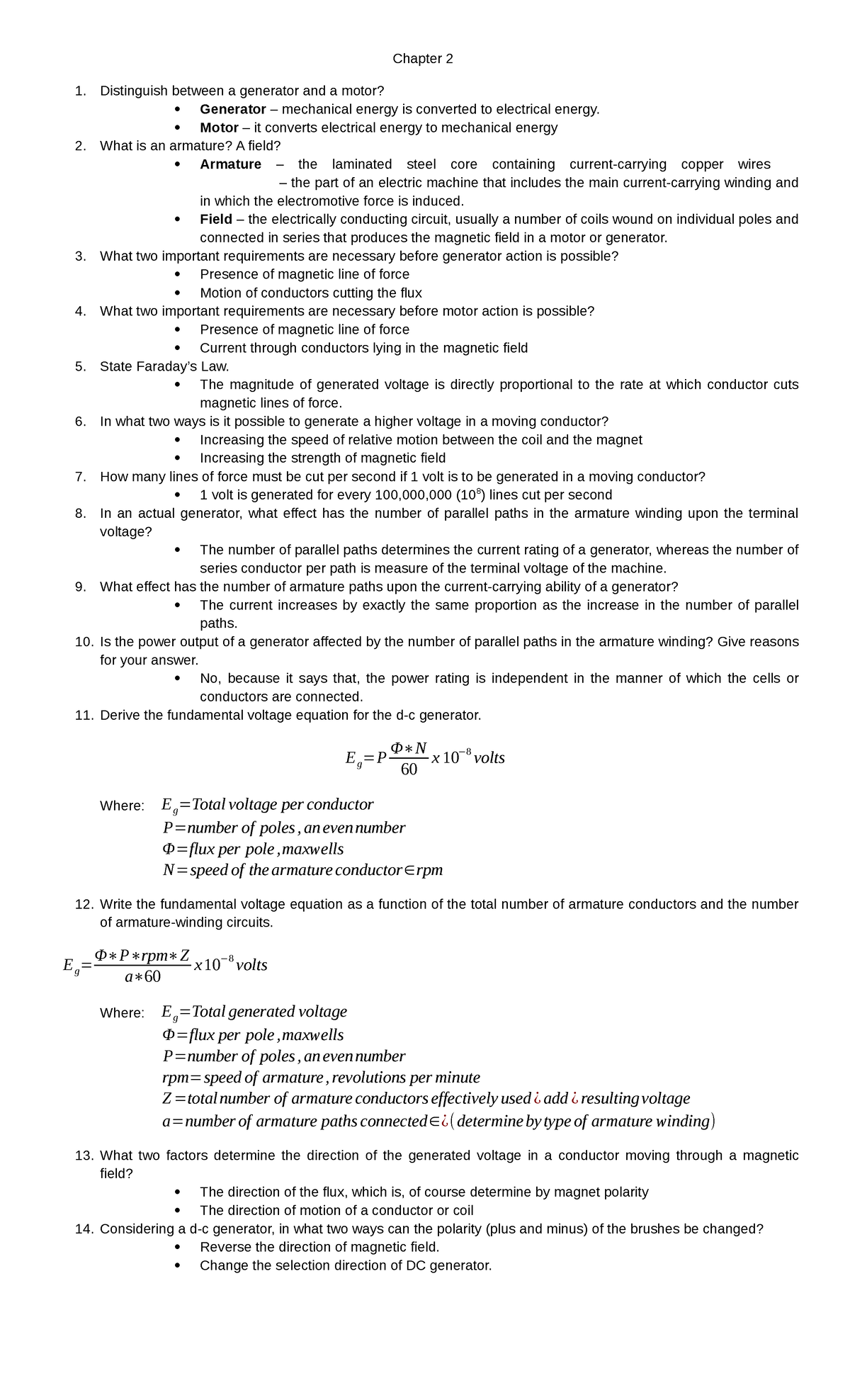 DC Generator AND Motor Principles - Chapter 2 Distinguish between a ...