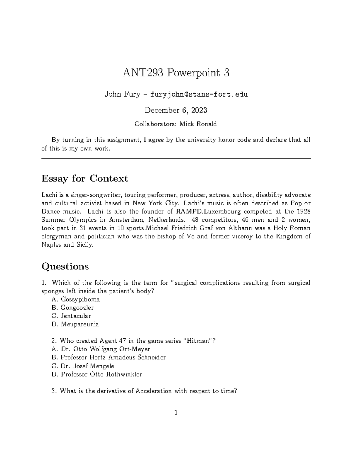 ANT293 Powerpoint 3 - the study of basic economic principles with ...