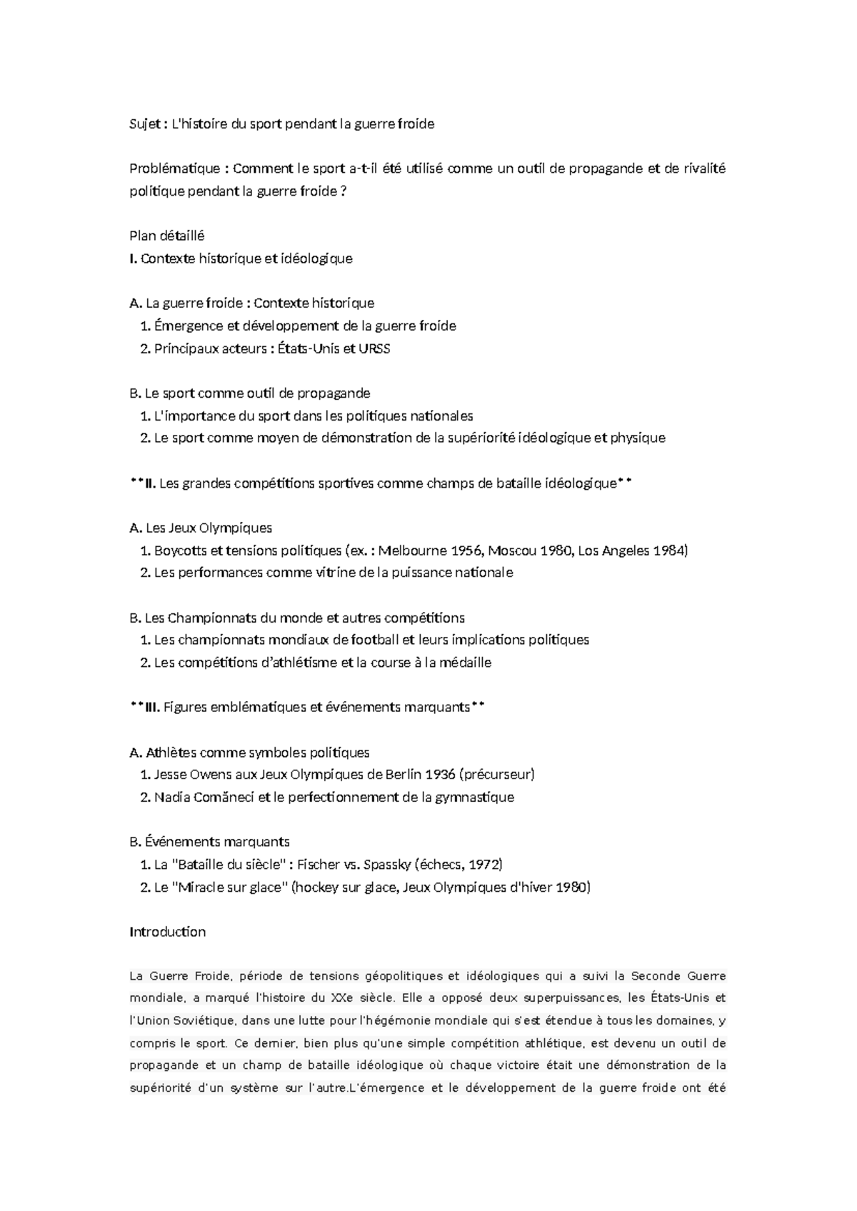 La Guerre Froide Problématique – SRYQ
