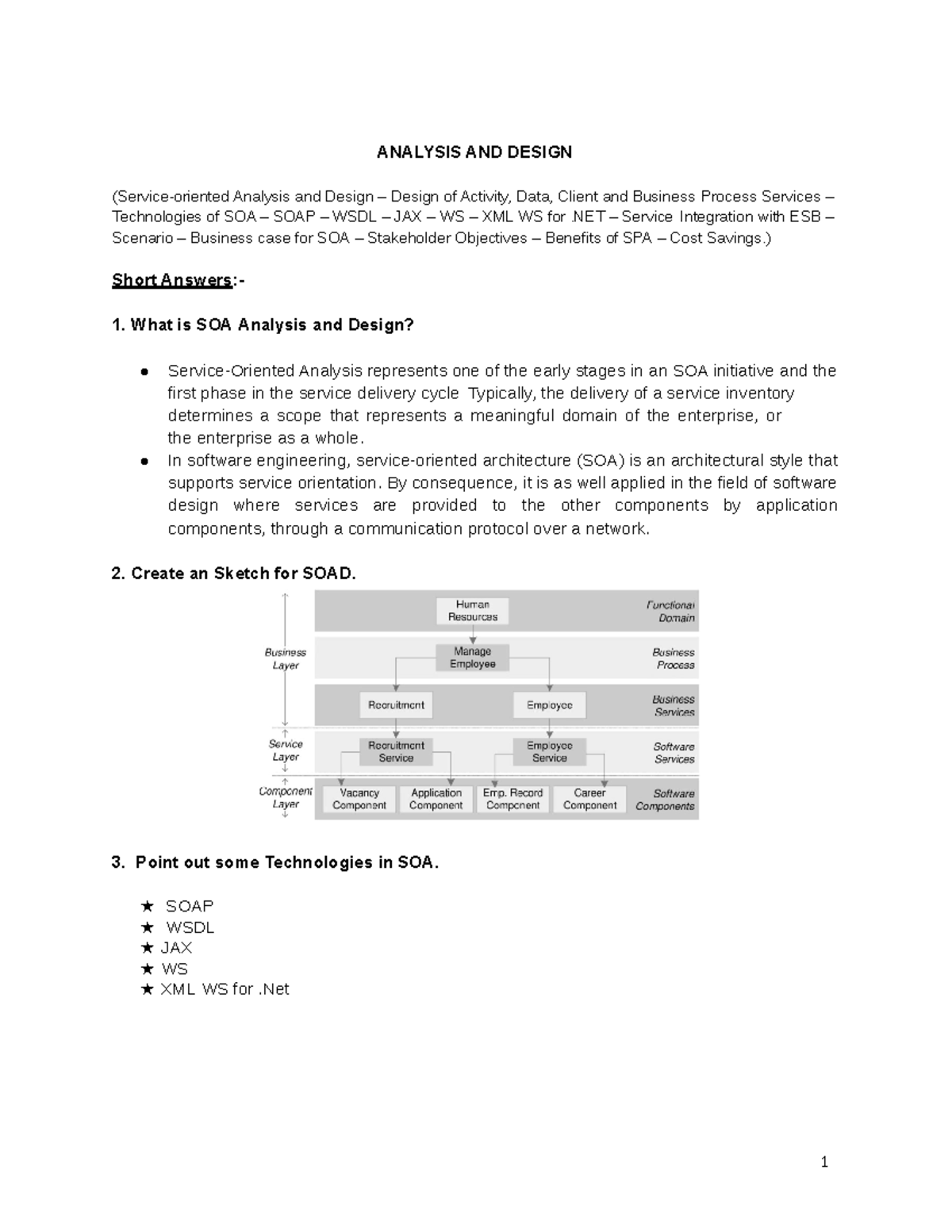 UNIT-2 - Service Oriented Architecture - ANALYSIS AND DESIGN (Service ...