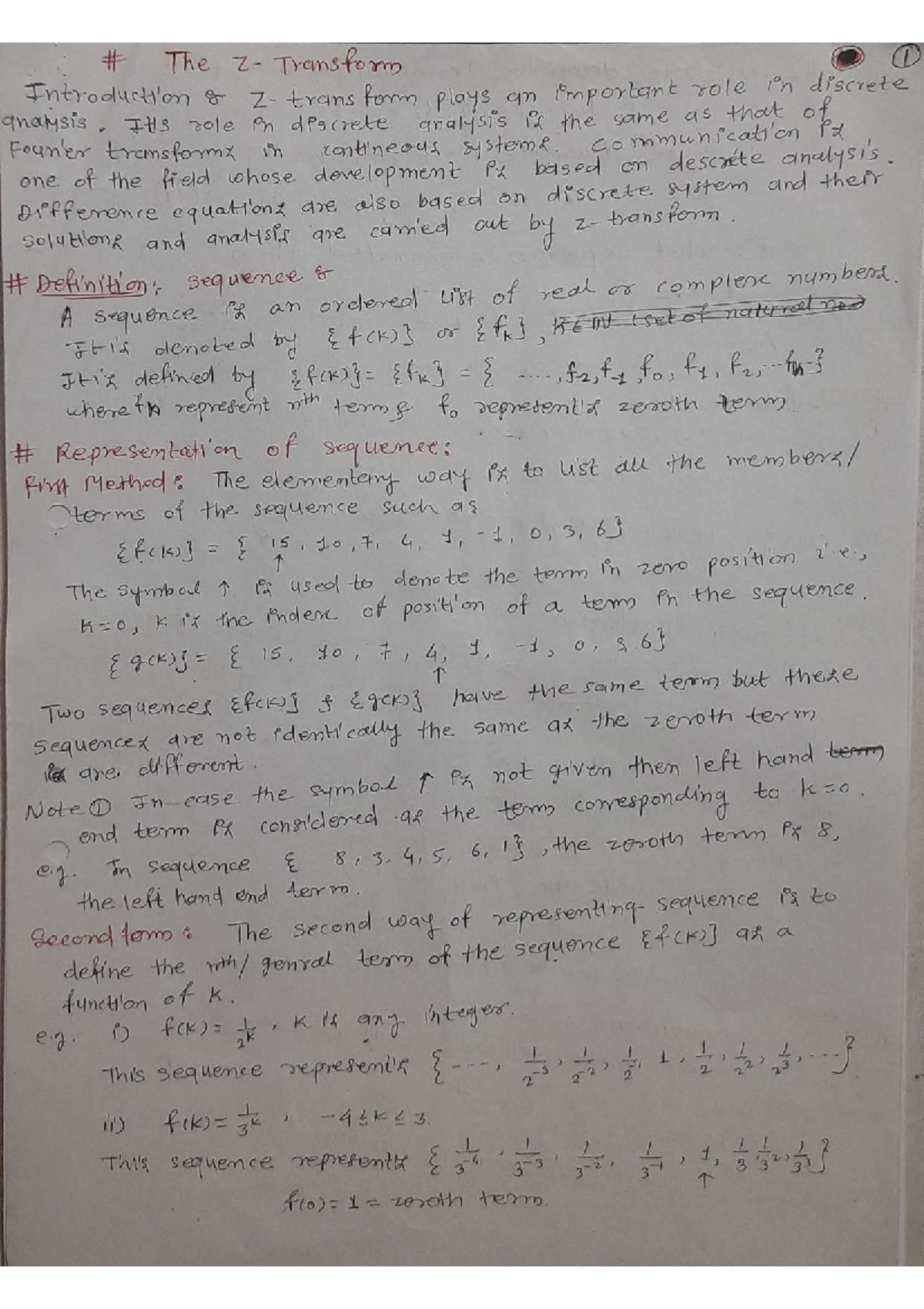 Z-transform - Engineering Mathematics -III - Studocu