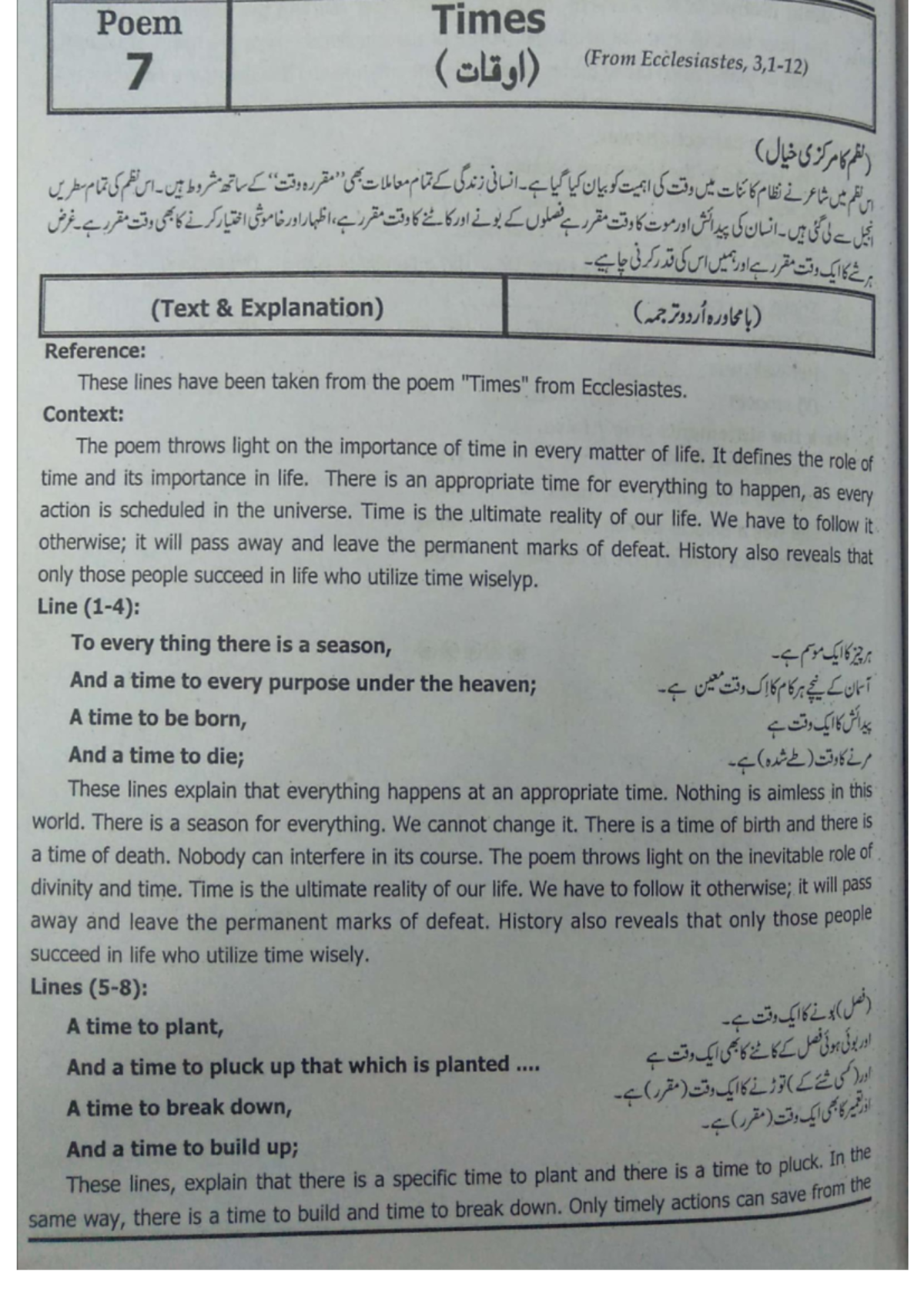 25poem -7-English-Notes -11th-Class - english - Studocu