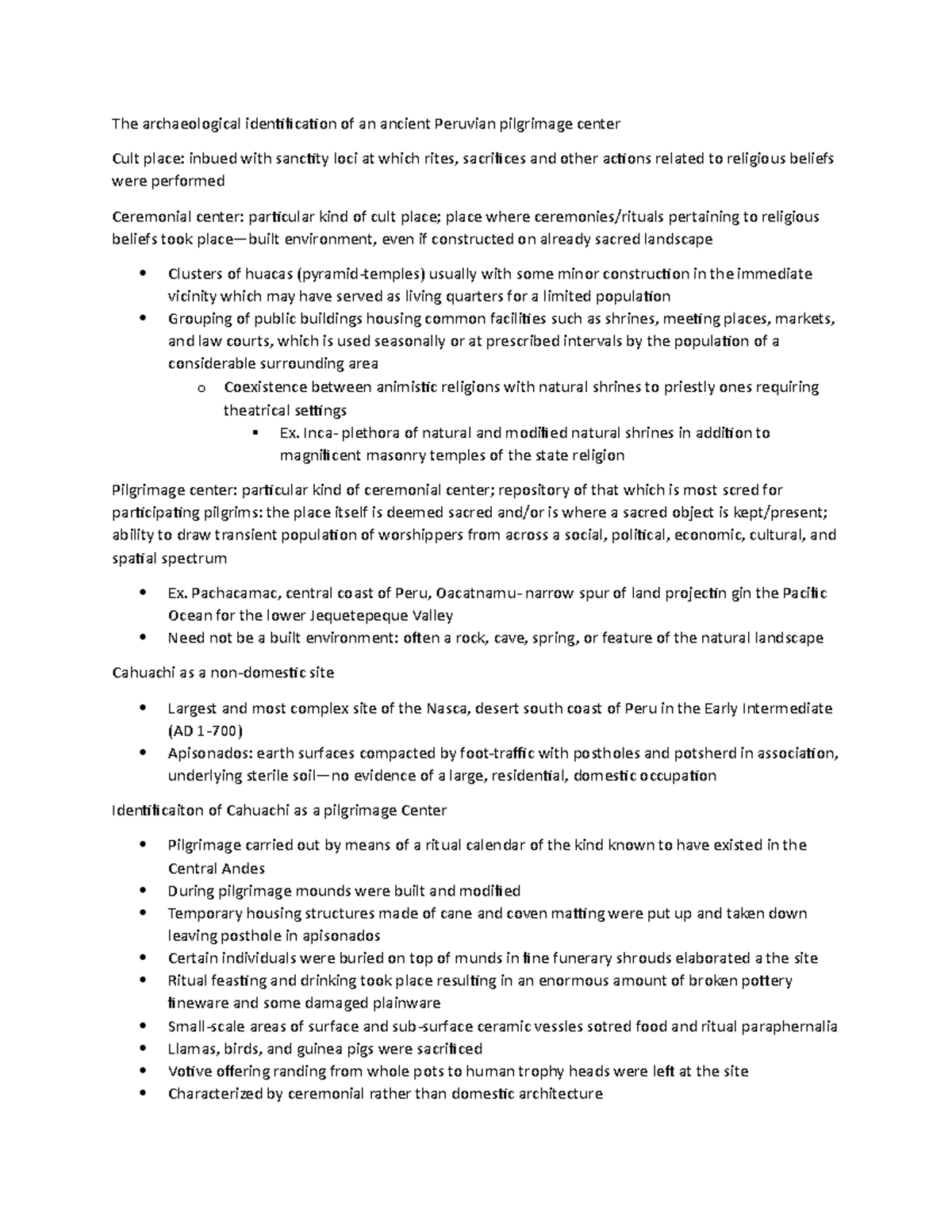 The archaeological identification of an ancient Peruvian pilgrimage ...