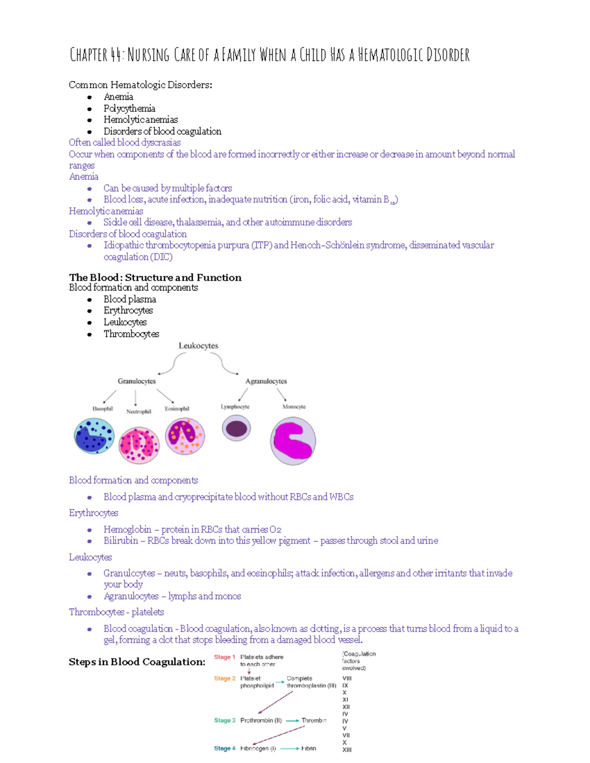 Chapter 44 - n/a - Common Hematologic Disorders: Anemia Polycythemia ...