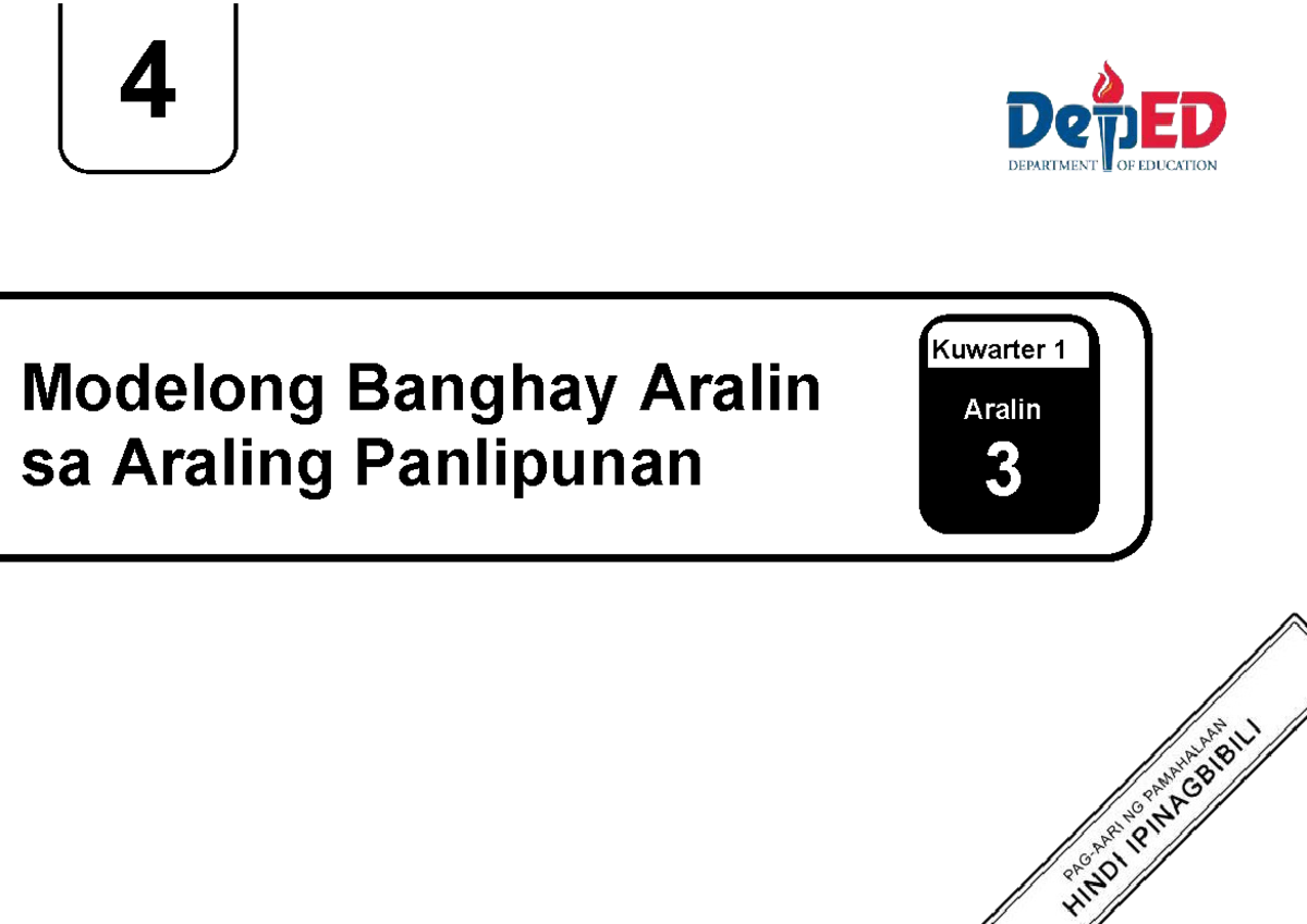 Q1 LE Araling Panlipunan 4 Lesson 3 Week 3 - 4 Modelong Banghay Aralin sa Araling Panlipunan ...