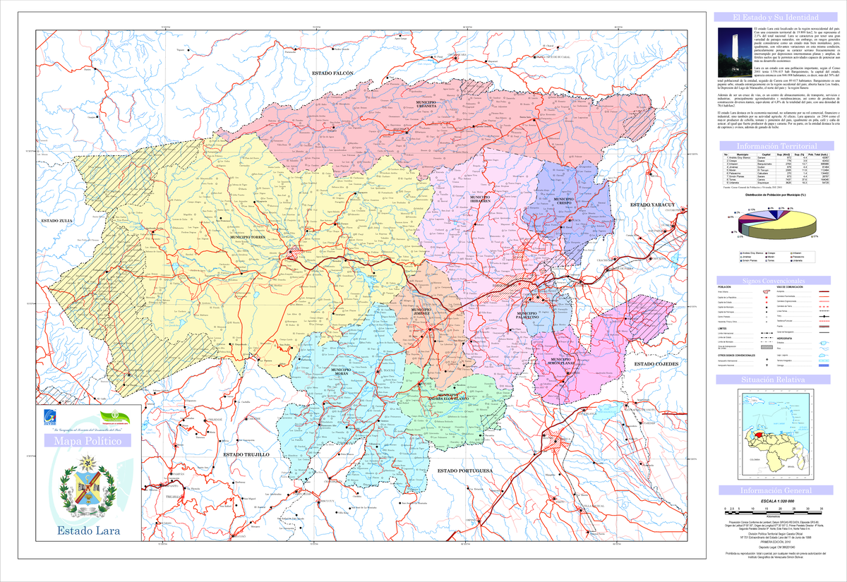 Mapa del estado lara y sus municipios - R íoL lan o R ío E ro¡ta R ío B ...